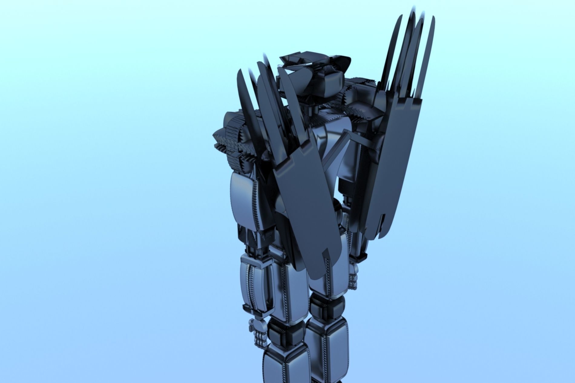 Robot Cyborg Game Character Sci Fi free 3D model rigged | CGTrader