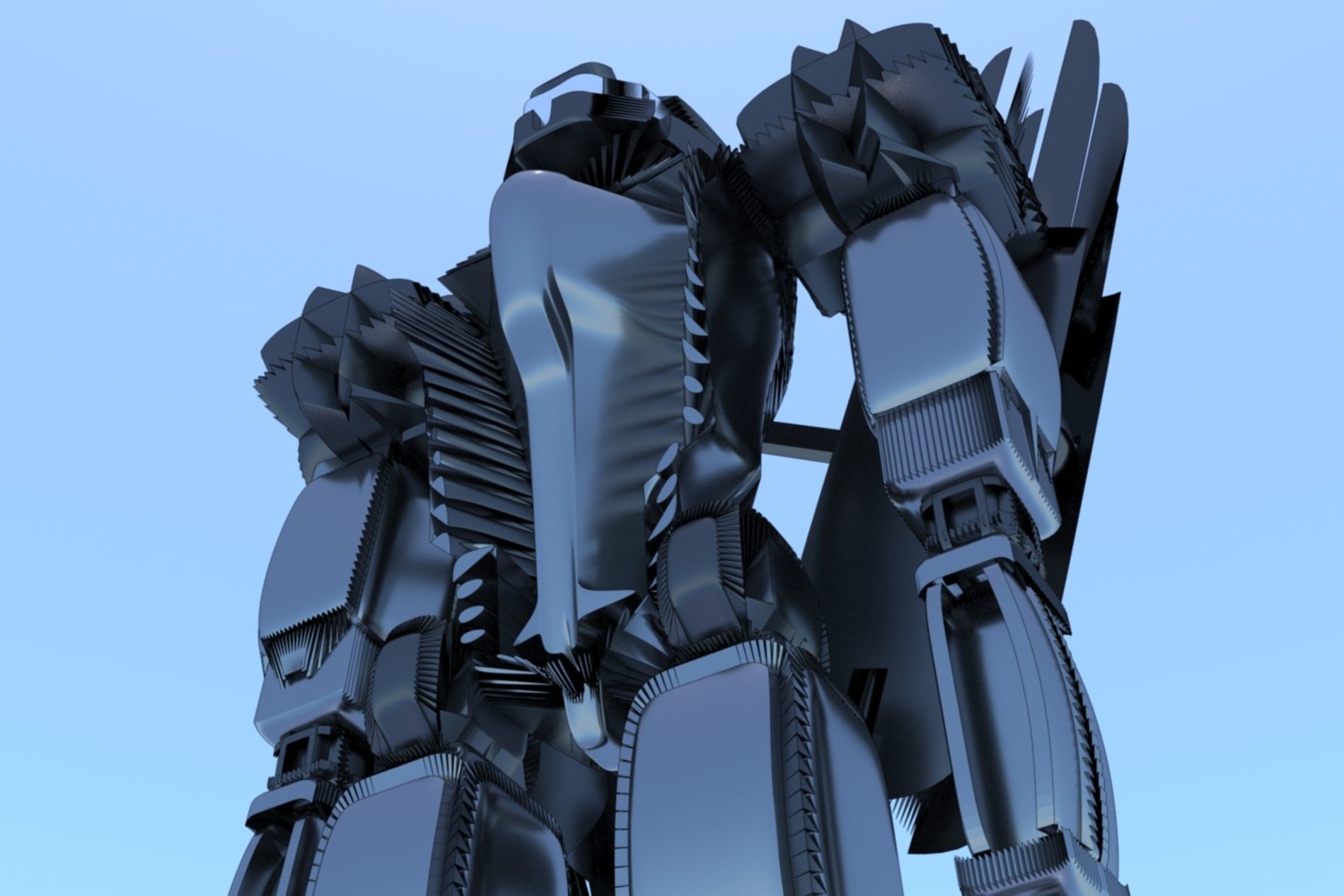 Robot Cyborg Game Character Sci Fi free 3D model rigged | CGTrader