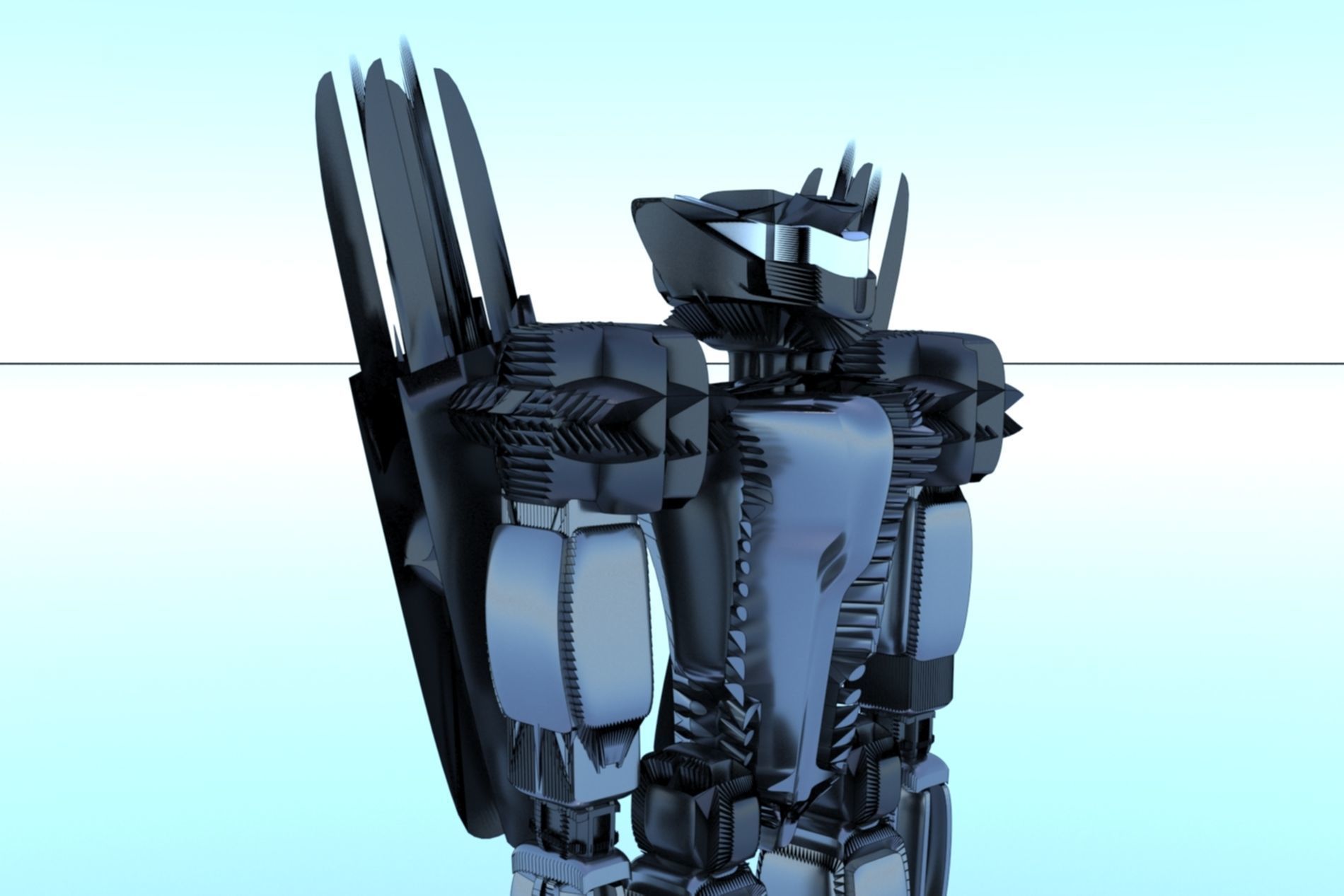 Robot Cyborg Game Character Sci Fi free 3D model rigged | CGTrader