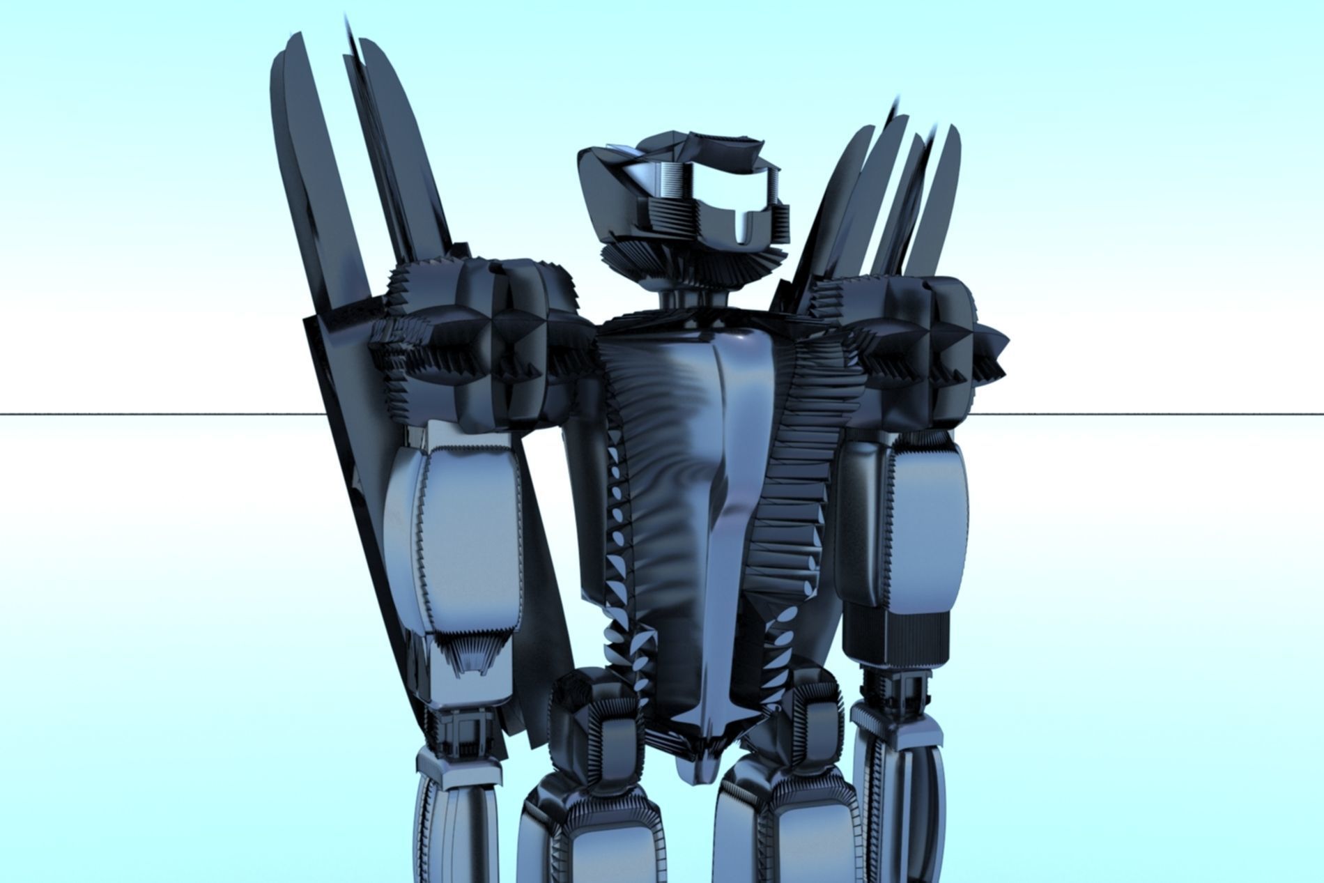 Robot Cyborg Game Character Sci Fi free 3D model rigged | CGTrader