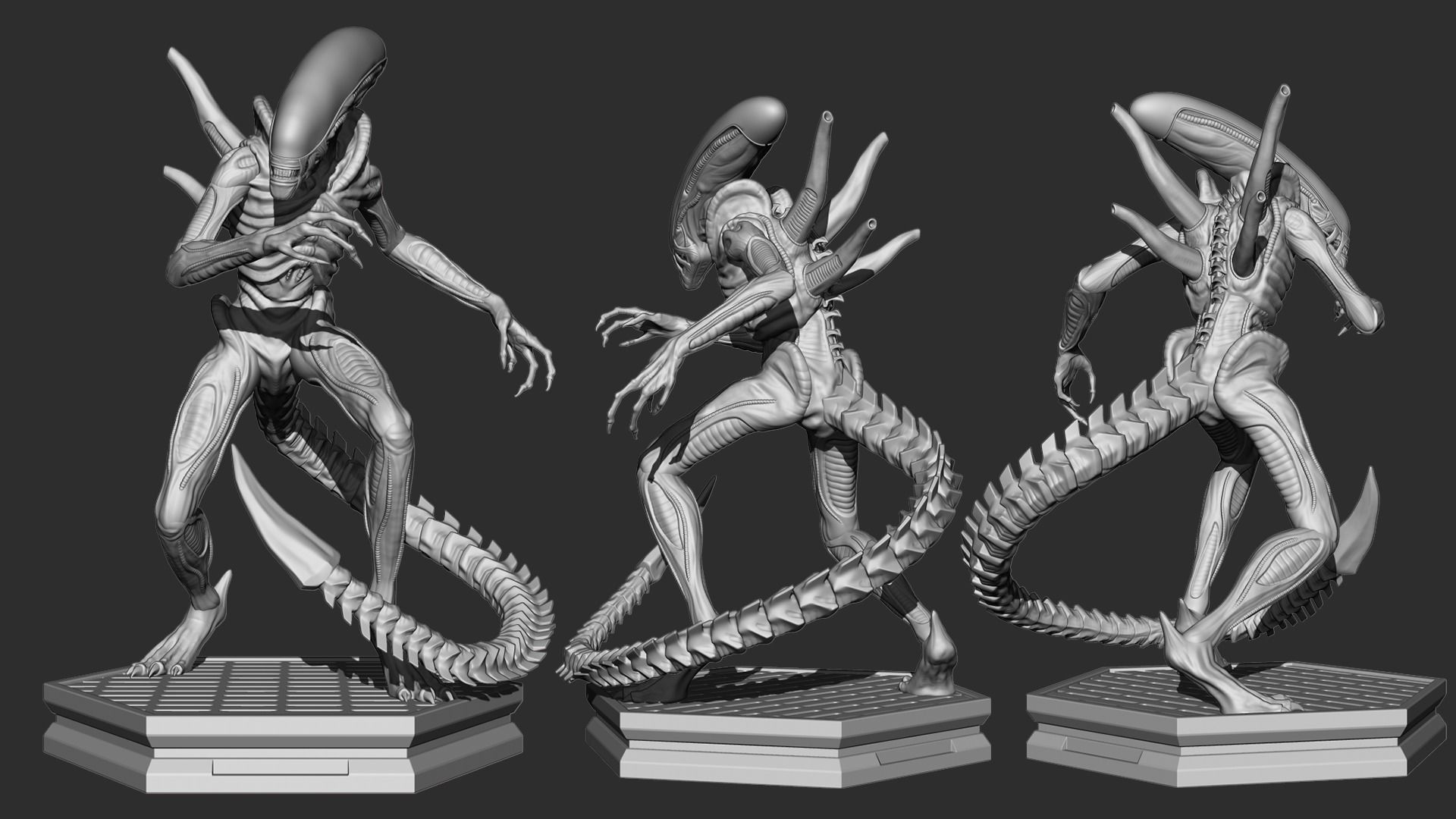 Xenomorph alien 3D model 3D printable | CGTrader