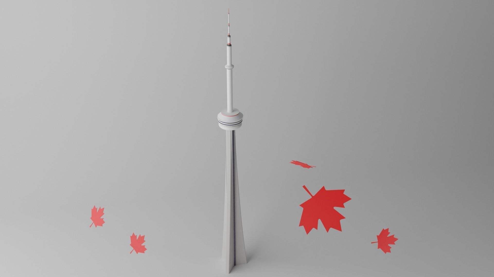 3D model Lovely CN Tower Toronto VR / AR / low-poly | CGTrader