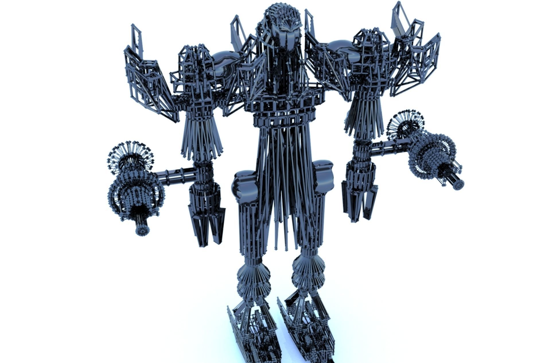 Robot Cyborg Game Character Sci Fi 3D model | CGTrader