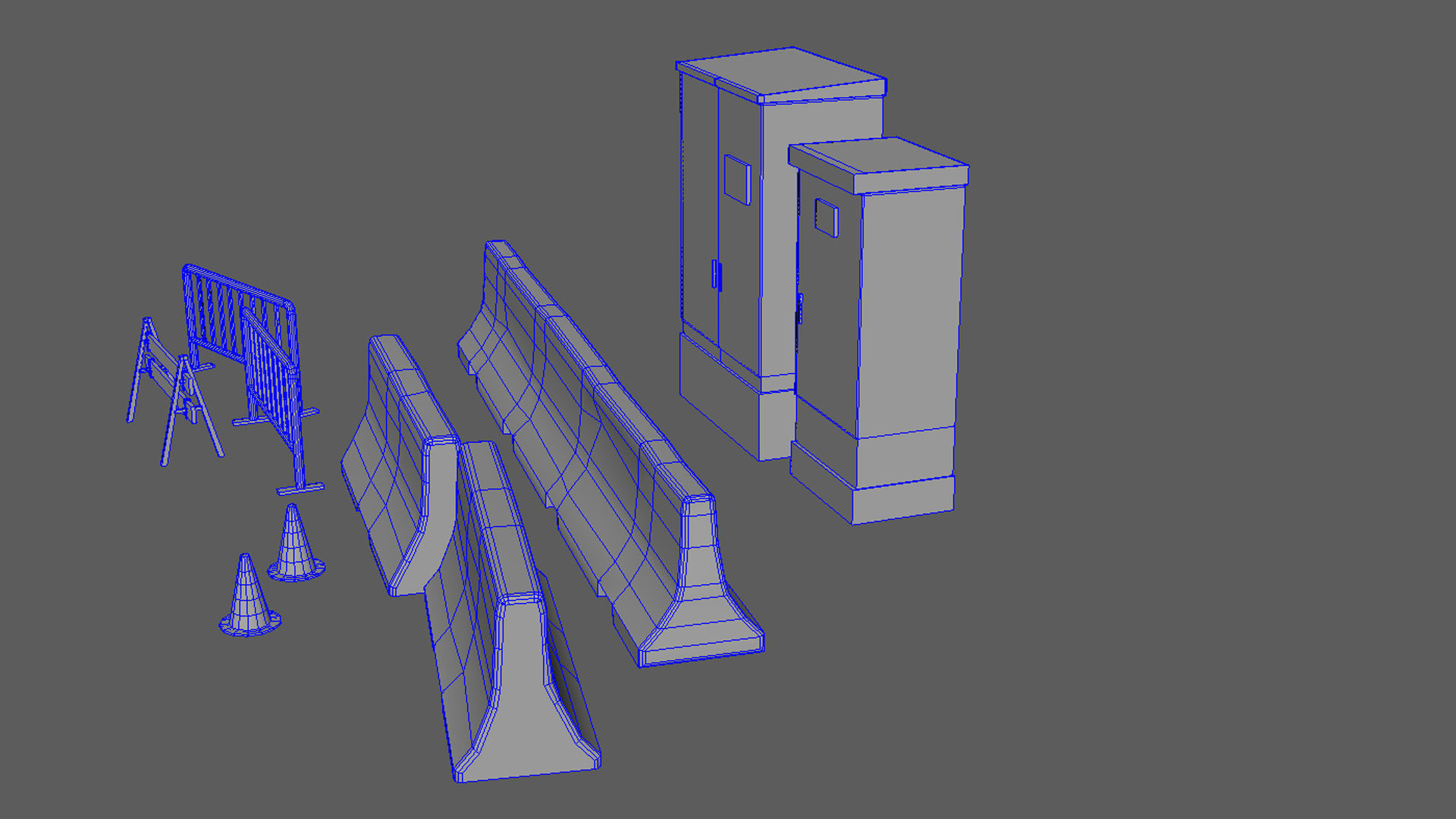 3D model Road assets VR / AR / low-poly | CGTrader
