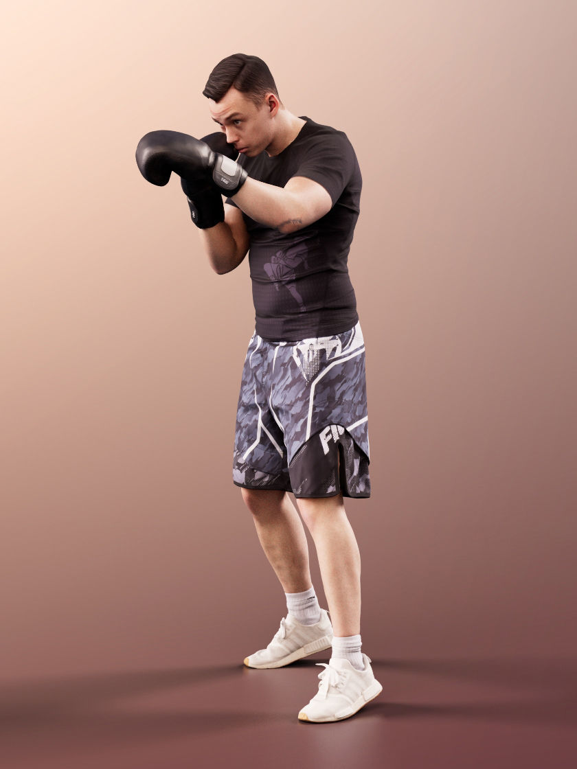 Nick 11550 - Young Man Boxing 3D model | CGTrader