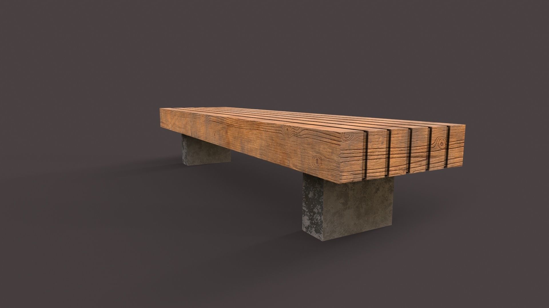 3D model Bench V2 VR / AR / low-poly | CGTrader