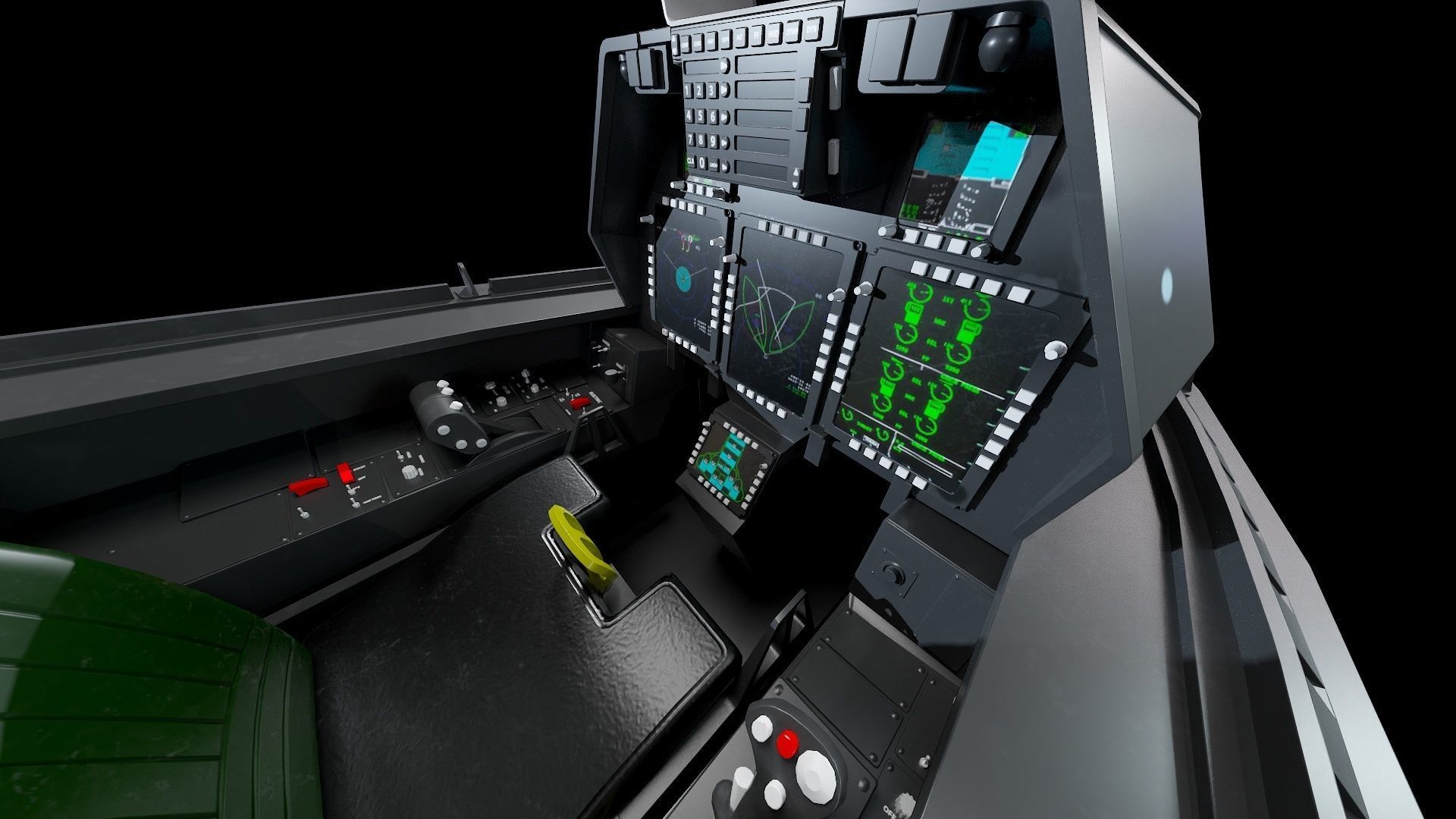 F-22 COCKPIT 3D model | CGTrader