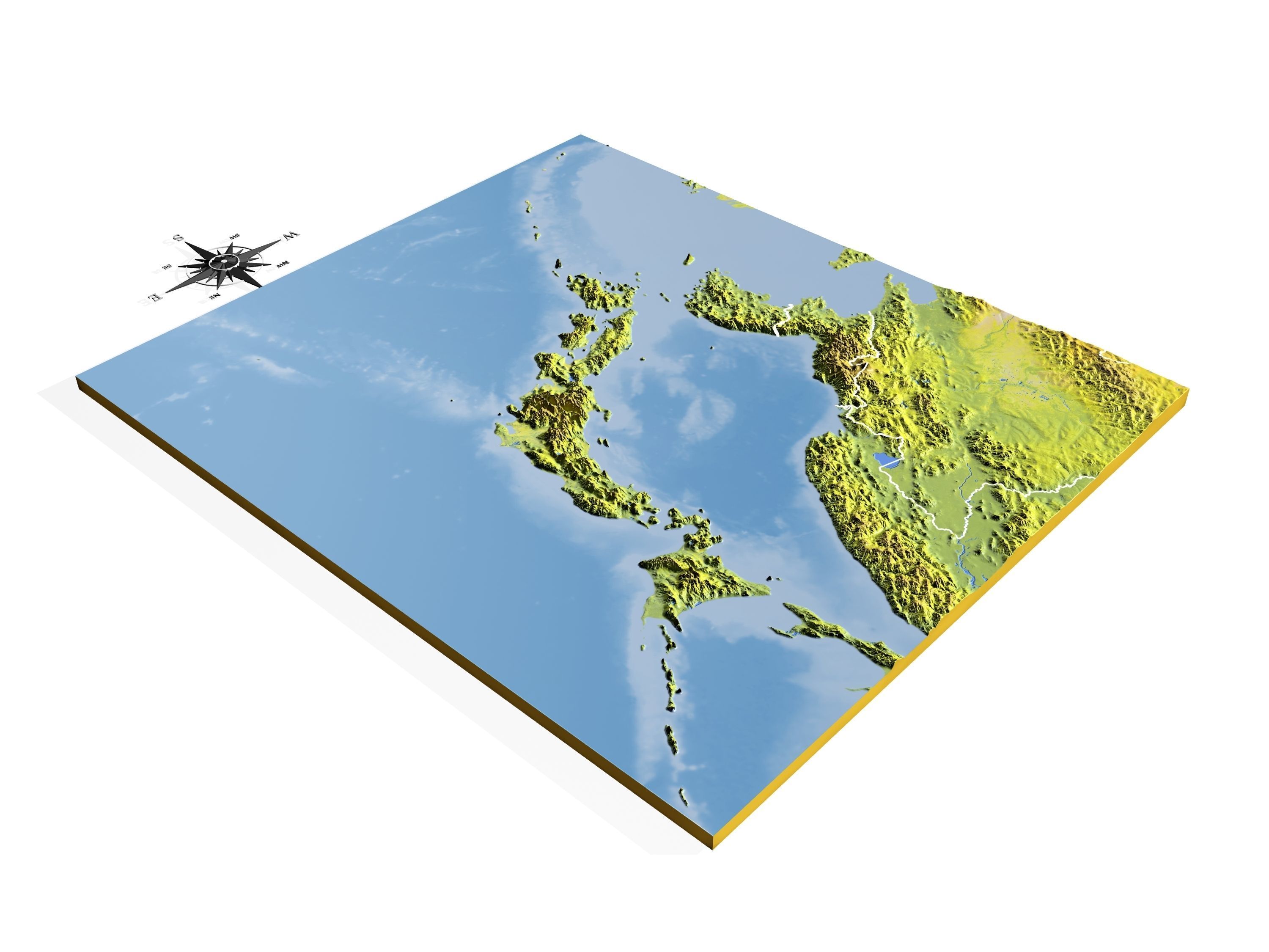 Japan High resolution 3D relief maps 3D model | CGTrader