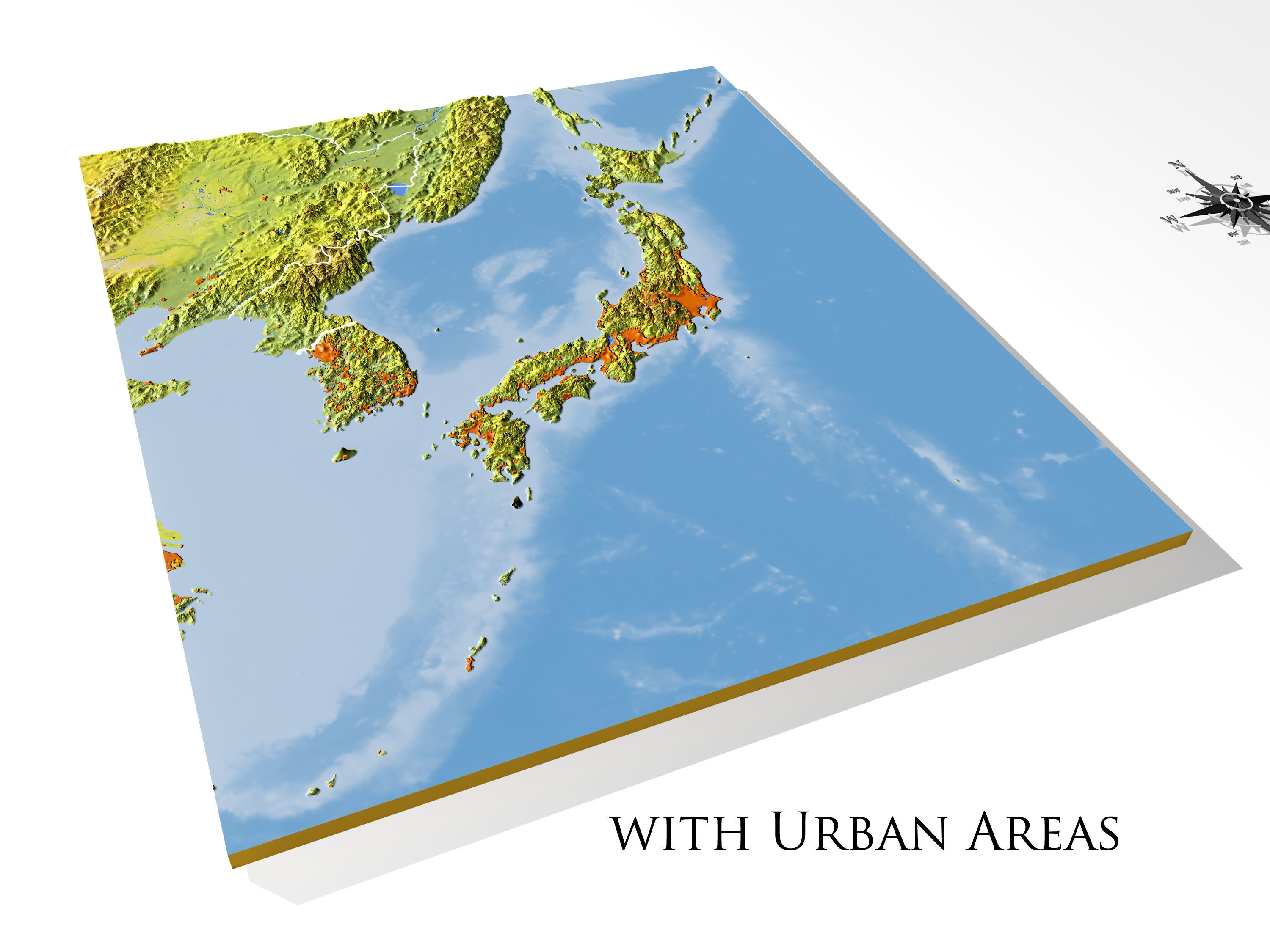 Japan High resolution 3D relief maps 3D model | CGTrader