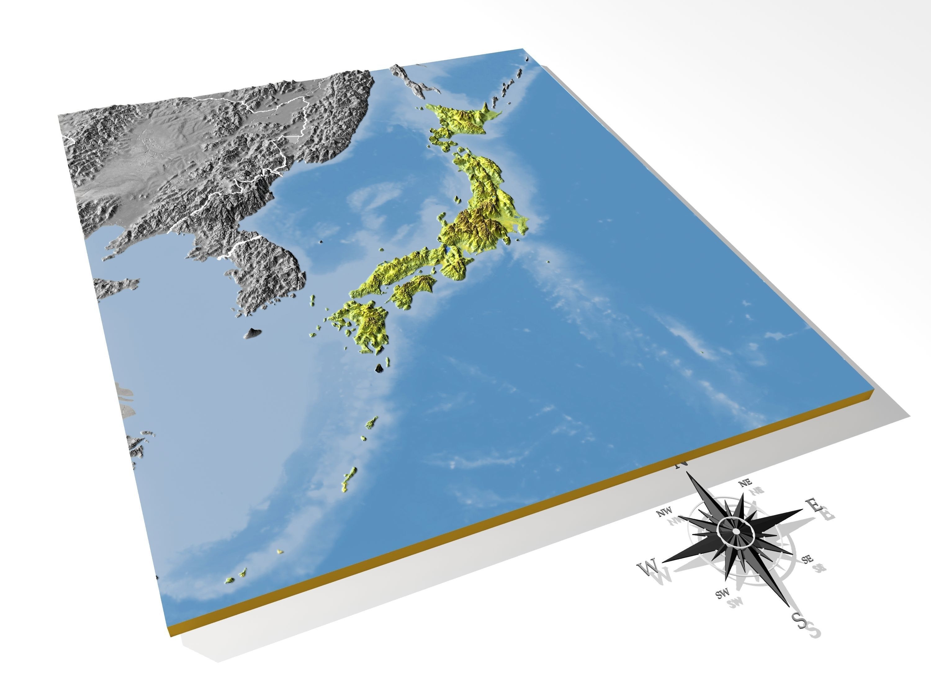 Japan High resolution 3D relief maps 3D model | CGTrader
