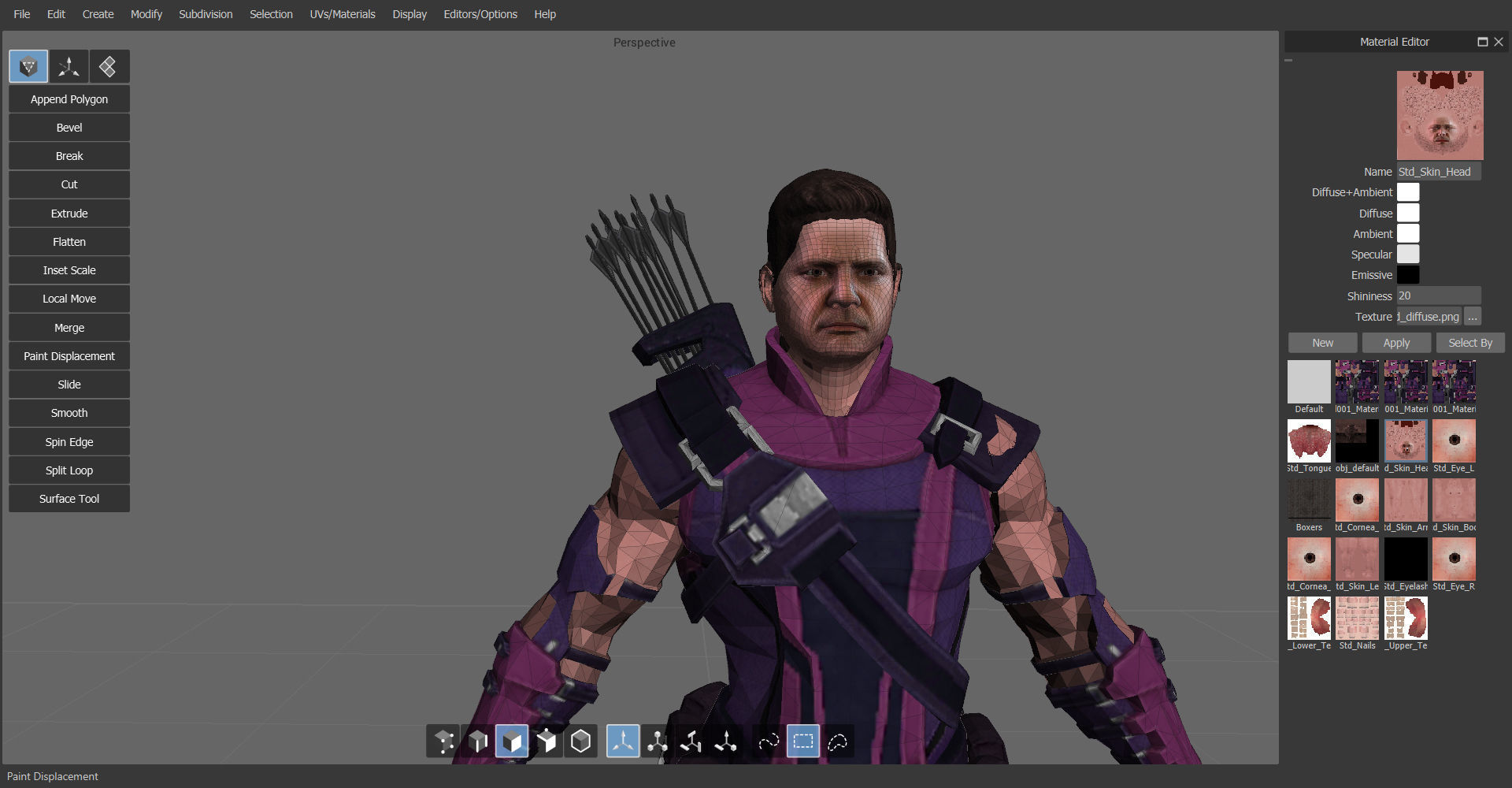 HAWKEYE 3D MODEL avengers character free 3D model | CGTrader