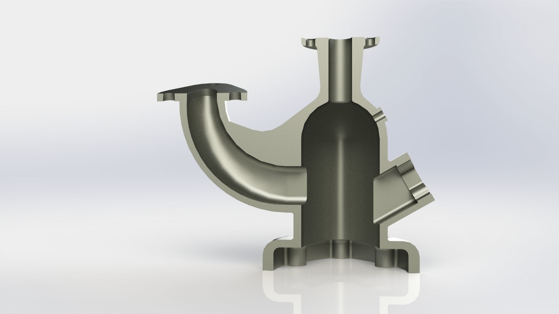 Manifold model stainless steel exhaust 3D model 3D printable | CGTrader