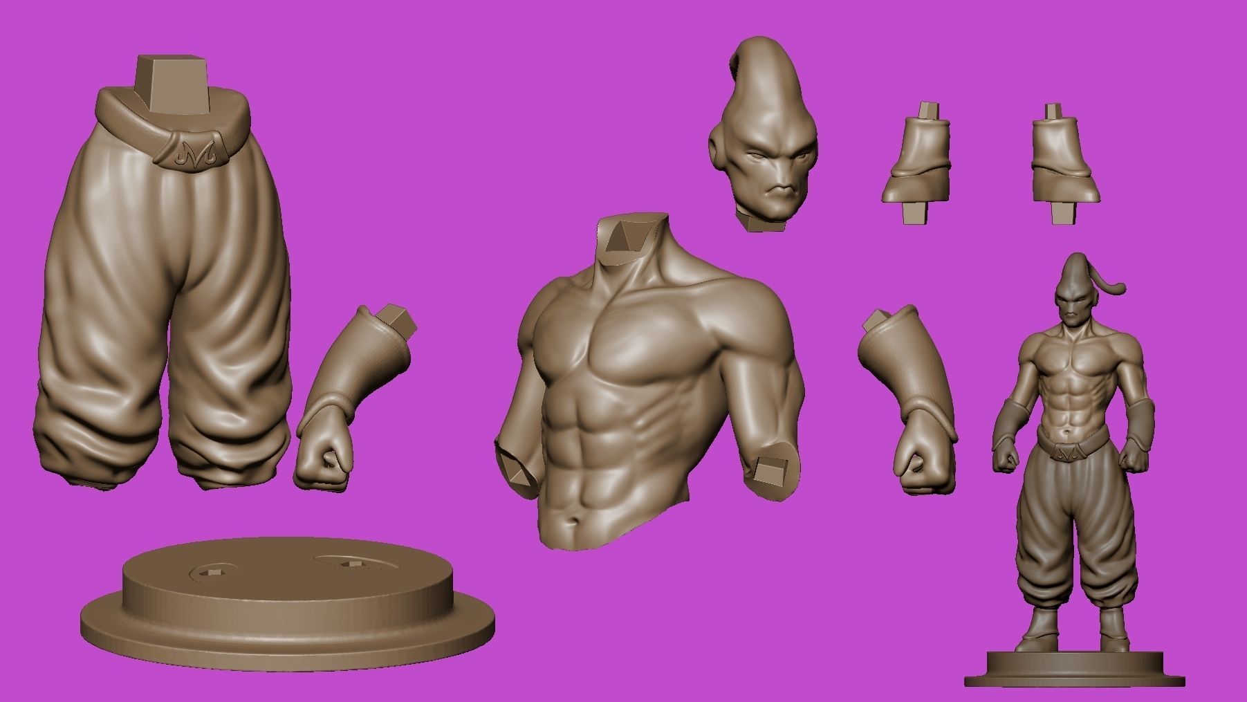 Lil Boo KID BOO DragonBall 3D model 3D printable | CGTrader