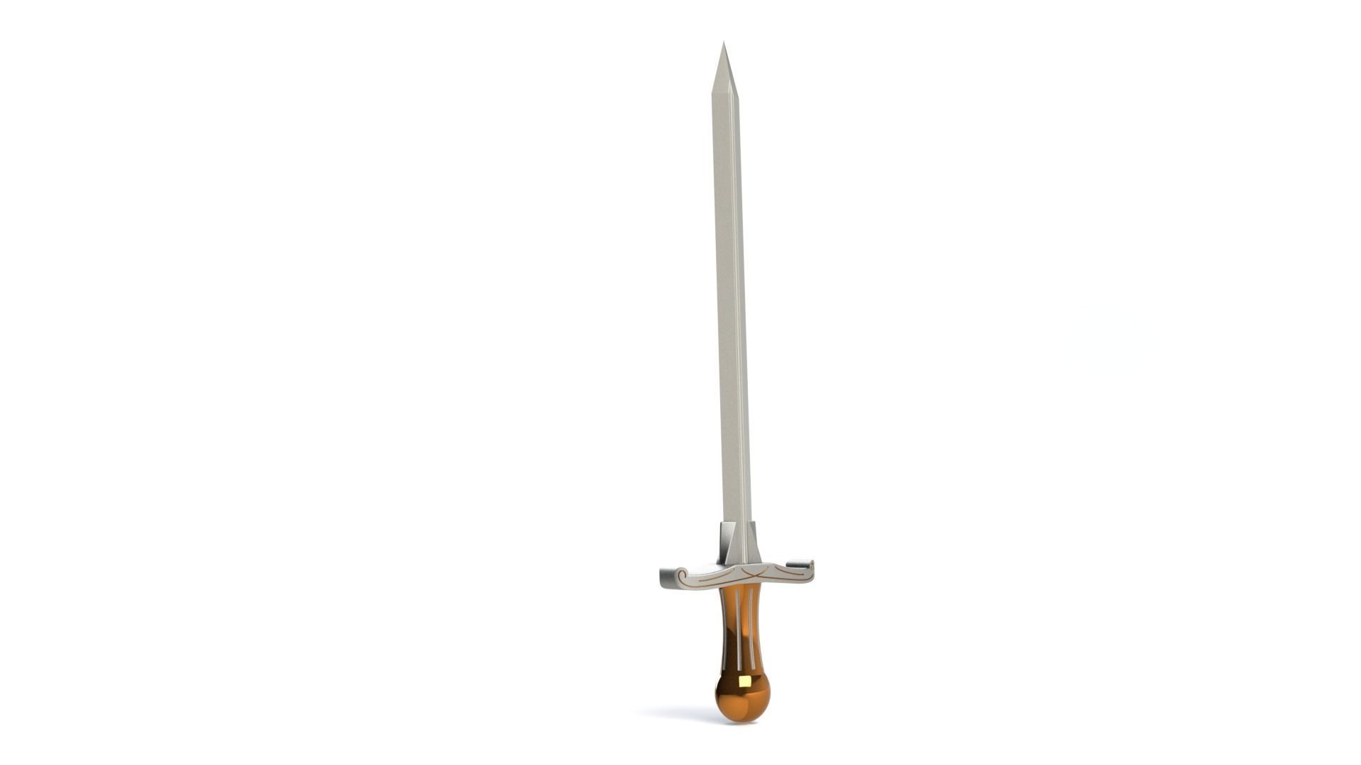 Simple Sword 3D model rigged | CGTrader