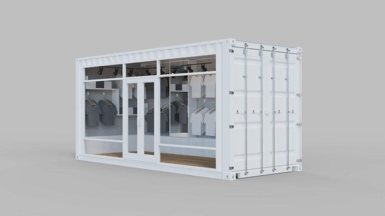 Clothes Shop Container 3D model | CGTrader