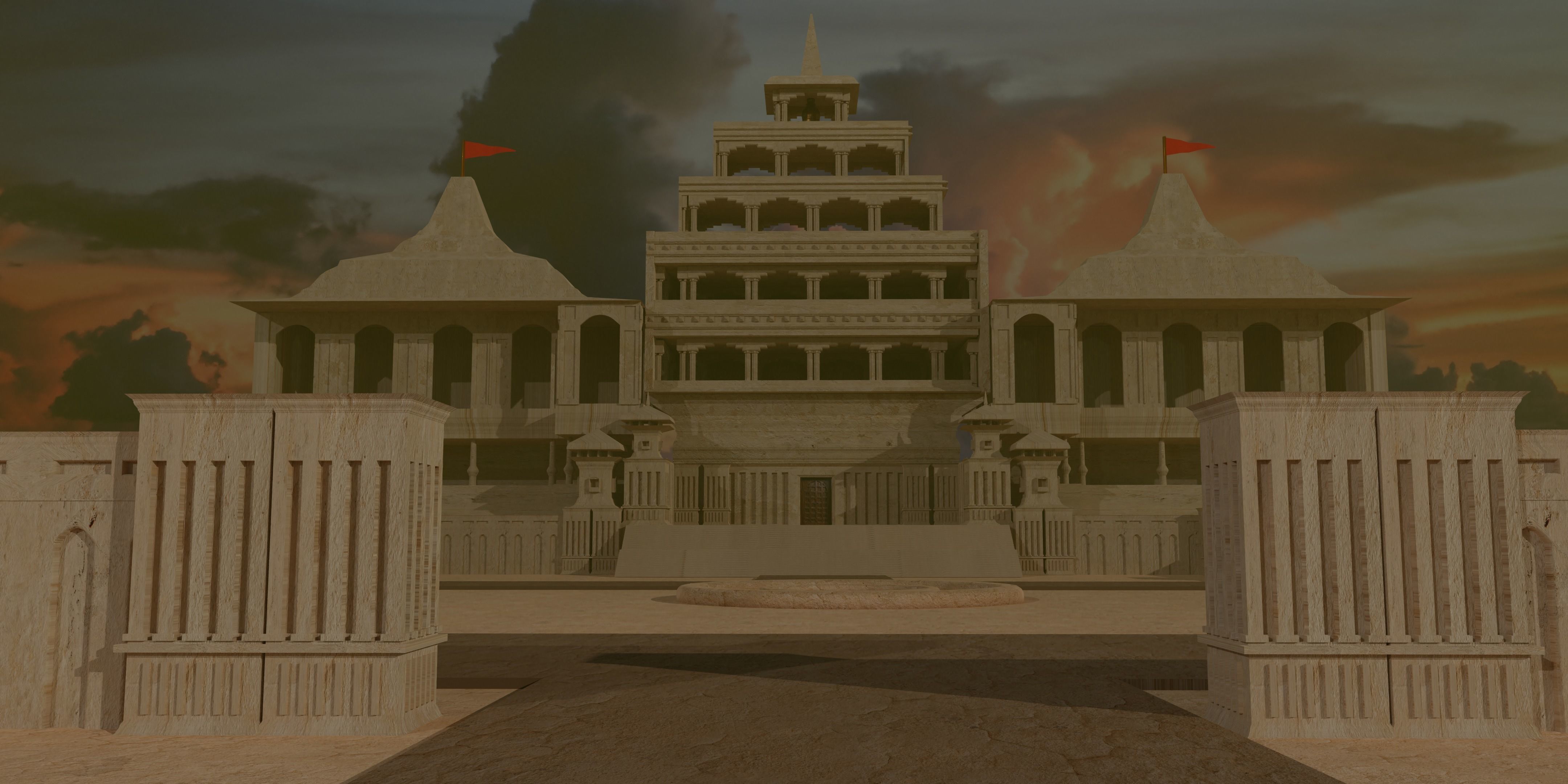 bahubali fort 3D model | CGTrader