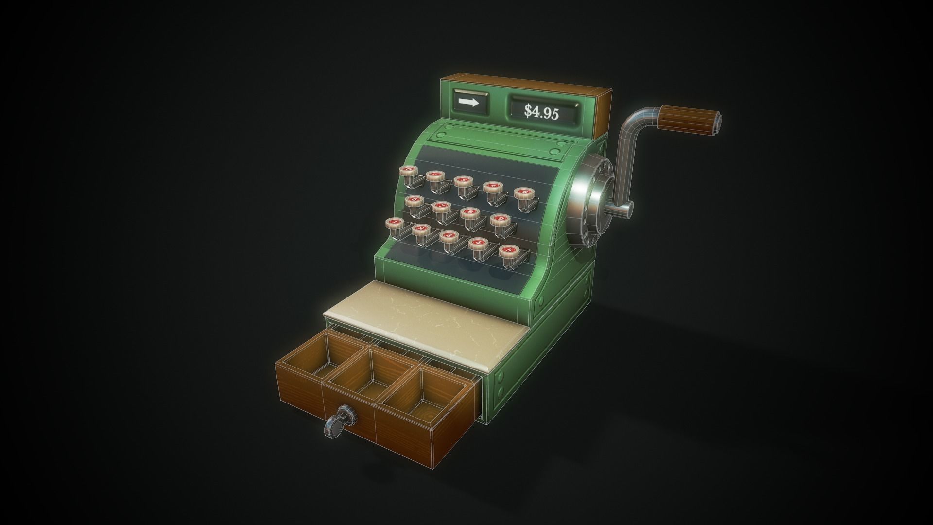 3D model Stylized Cash Register - Tutorial Included VR / AR / low-poly ...