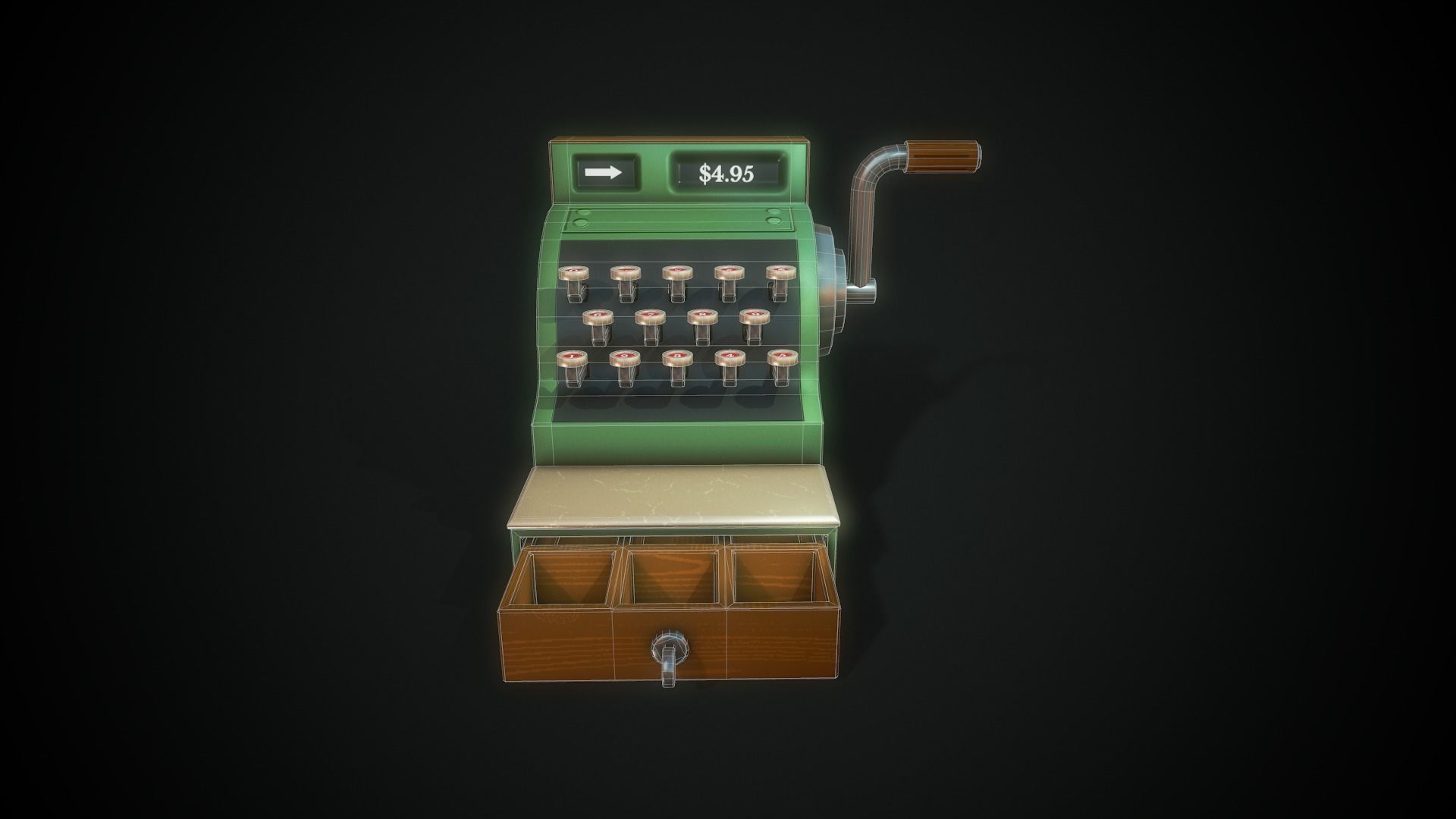 3D model Stylized Cash Register - Tutorial Included VR / AR / low-poly ...