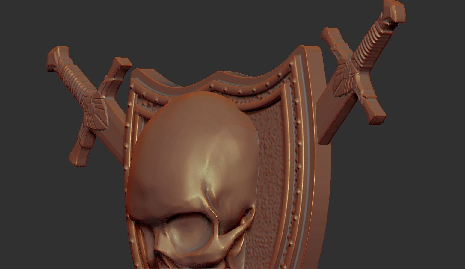 Skull Shield and Sword stl model for cnc and 3d printer 3D model 3D ...