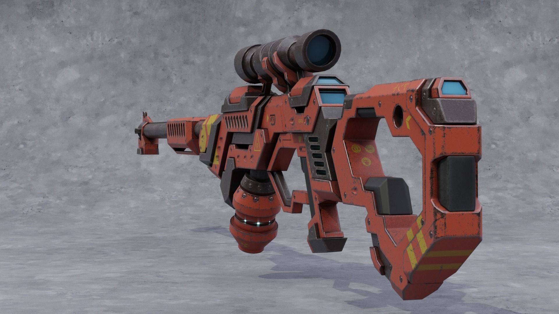 3D model Sci-Fi Gas Powered Rifle VR / AR / low-poly | CGTrader