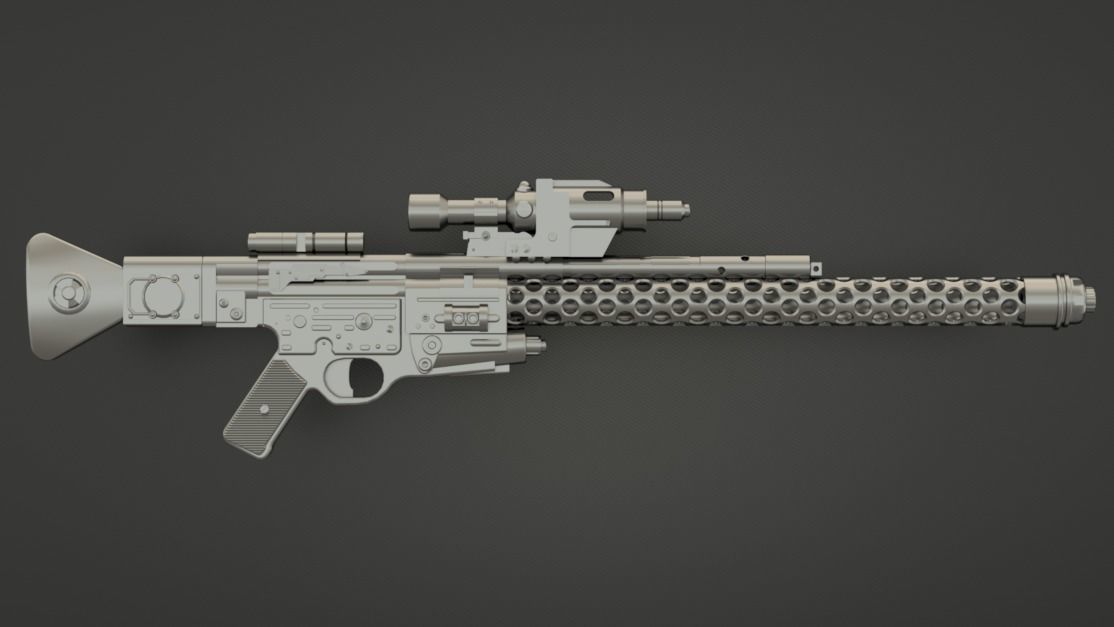 Star Wars Battlefront II - DLT-20A Blaster Rifle 3D model 3D printable ...