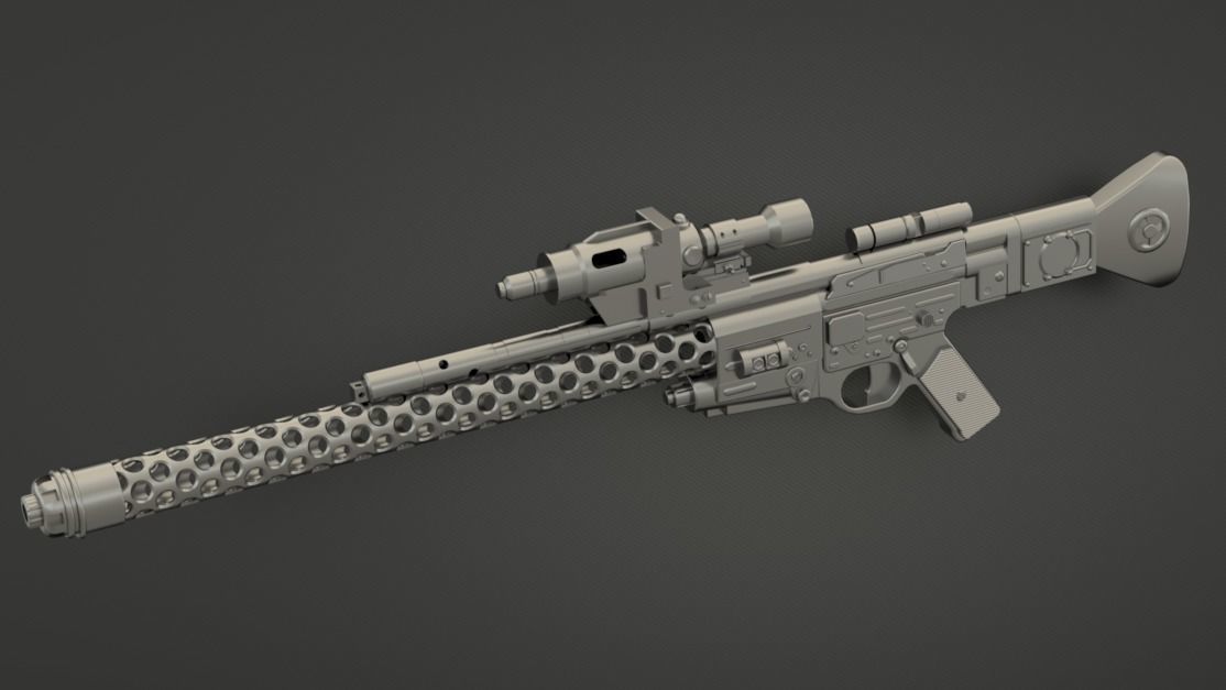 Star Wars Battlefront II - DLT-20A Blaster Rifle 3D model 3D printable ...