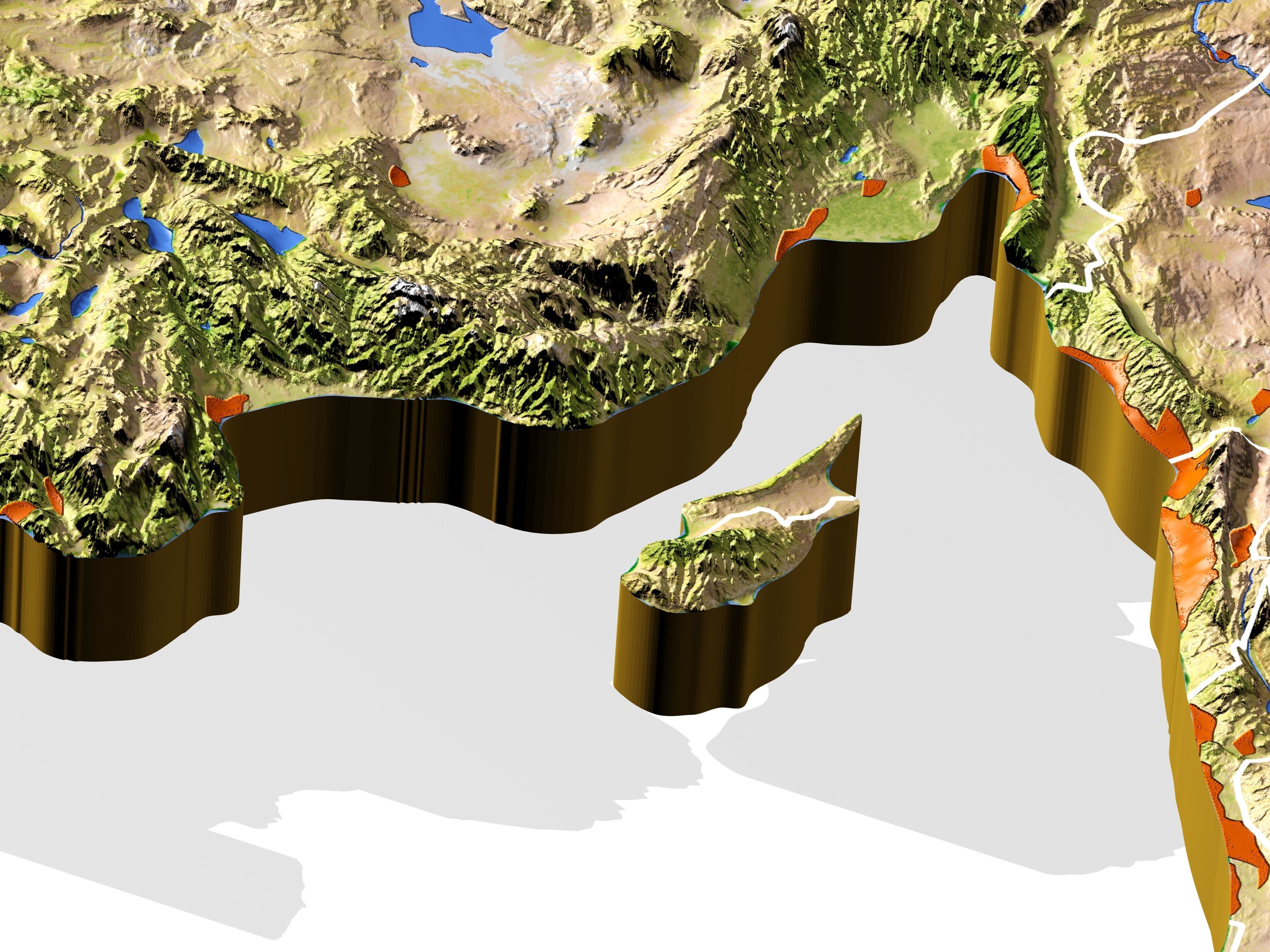 Near East High resolution 3D relief maps 3D model | CGTrader