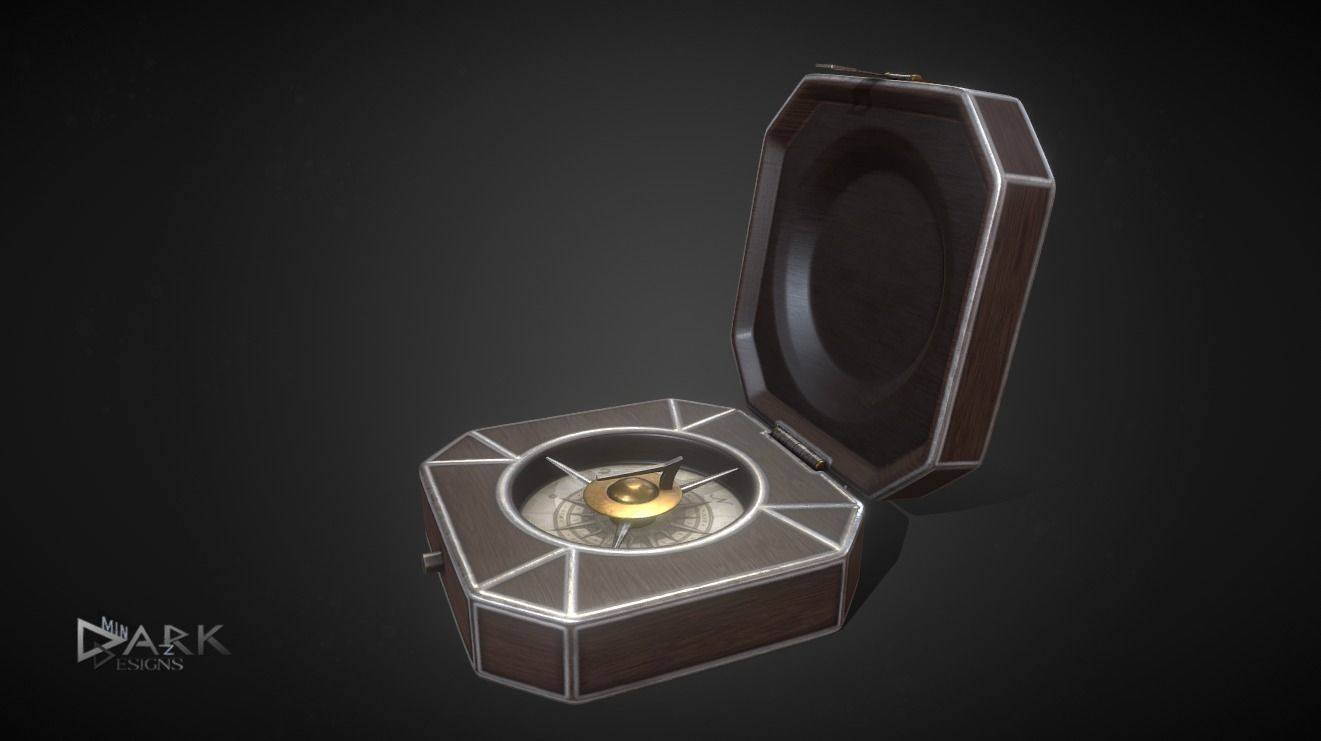Vintage Compass 3D model animated | CGTrader