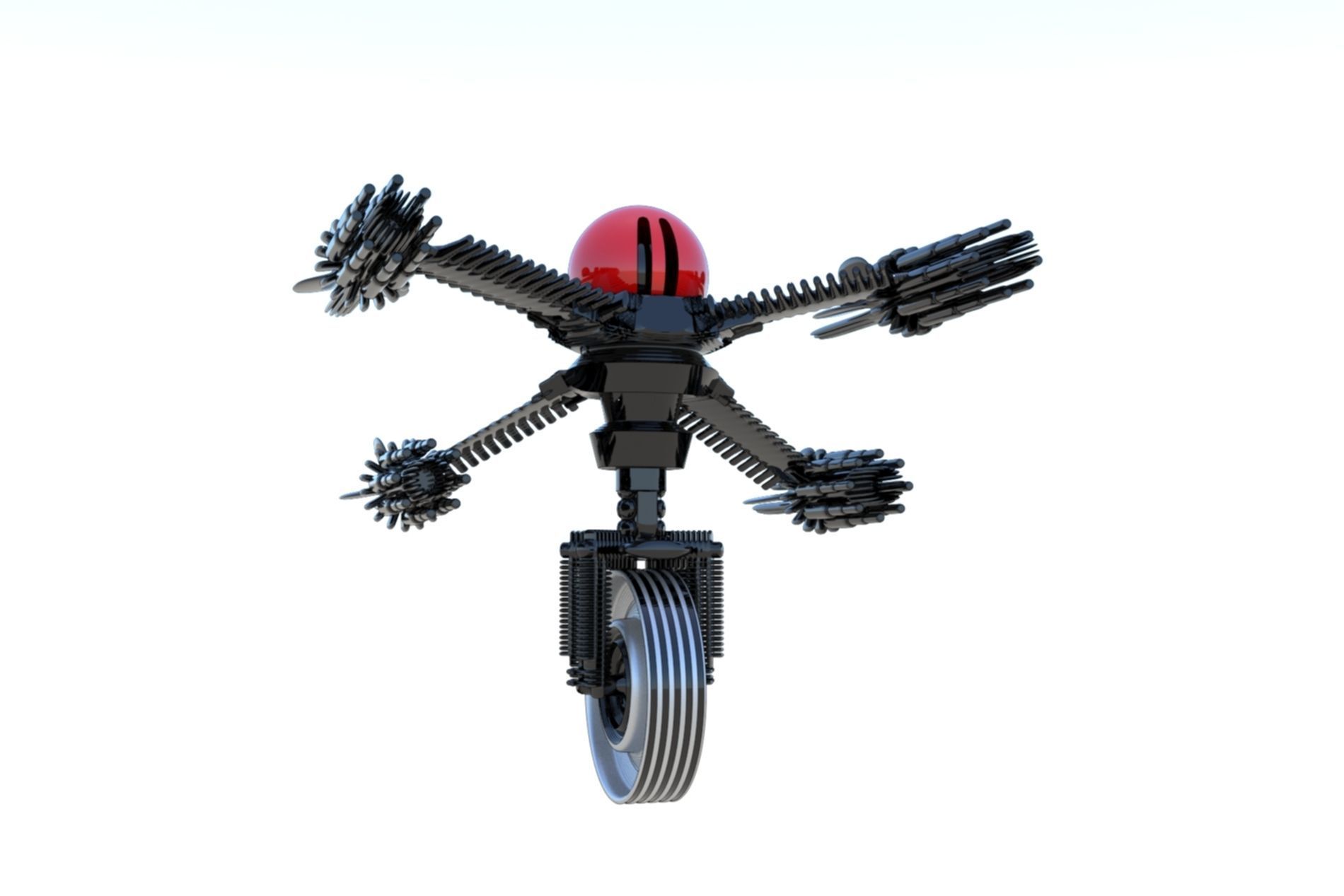 3D model Robot Cyborg Racer SciFI Game Character VR / AR / low-poly ...