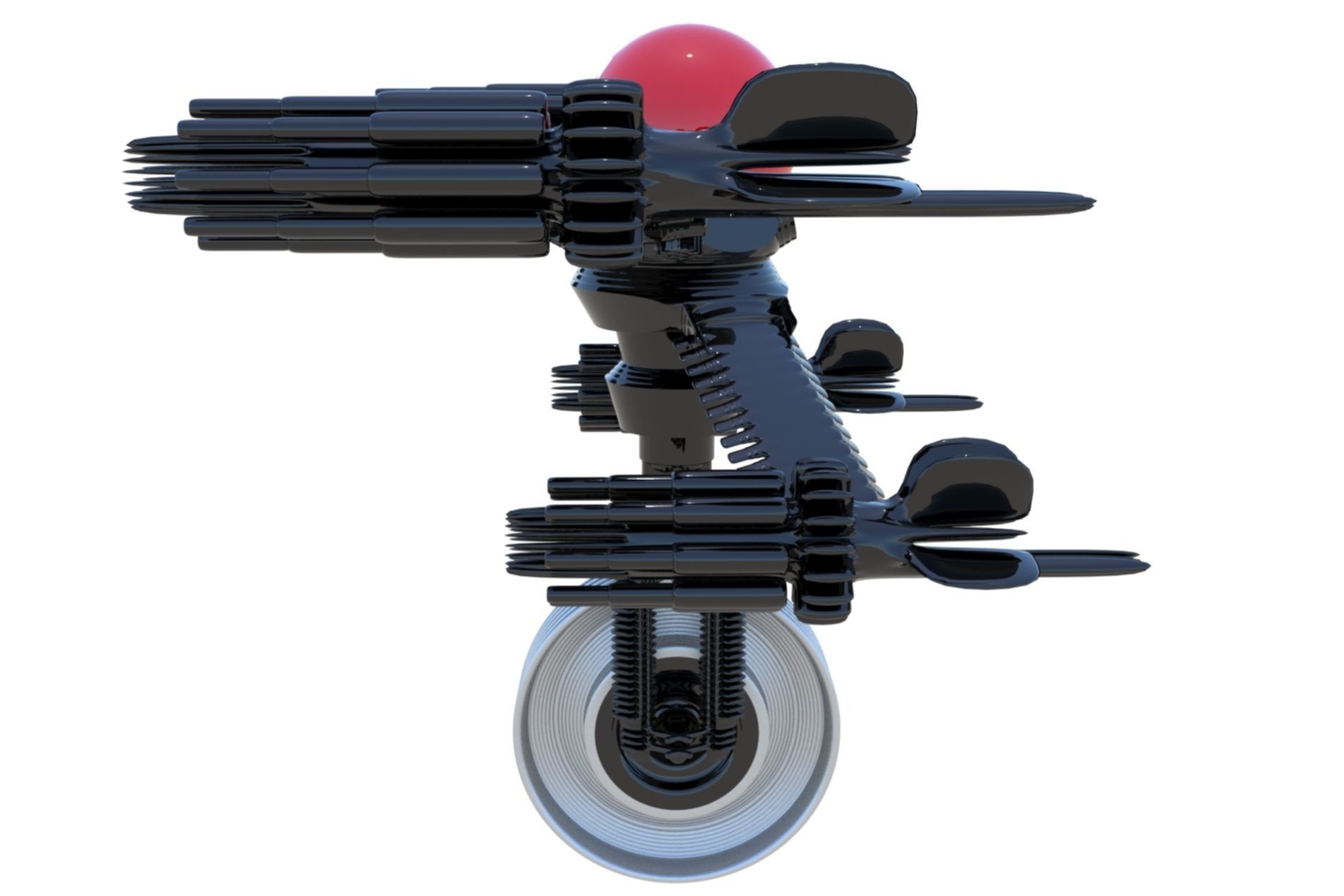 3D model Robot Cyborg Racer SciFI Game Character VR / AR / low-poly ...