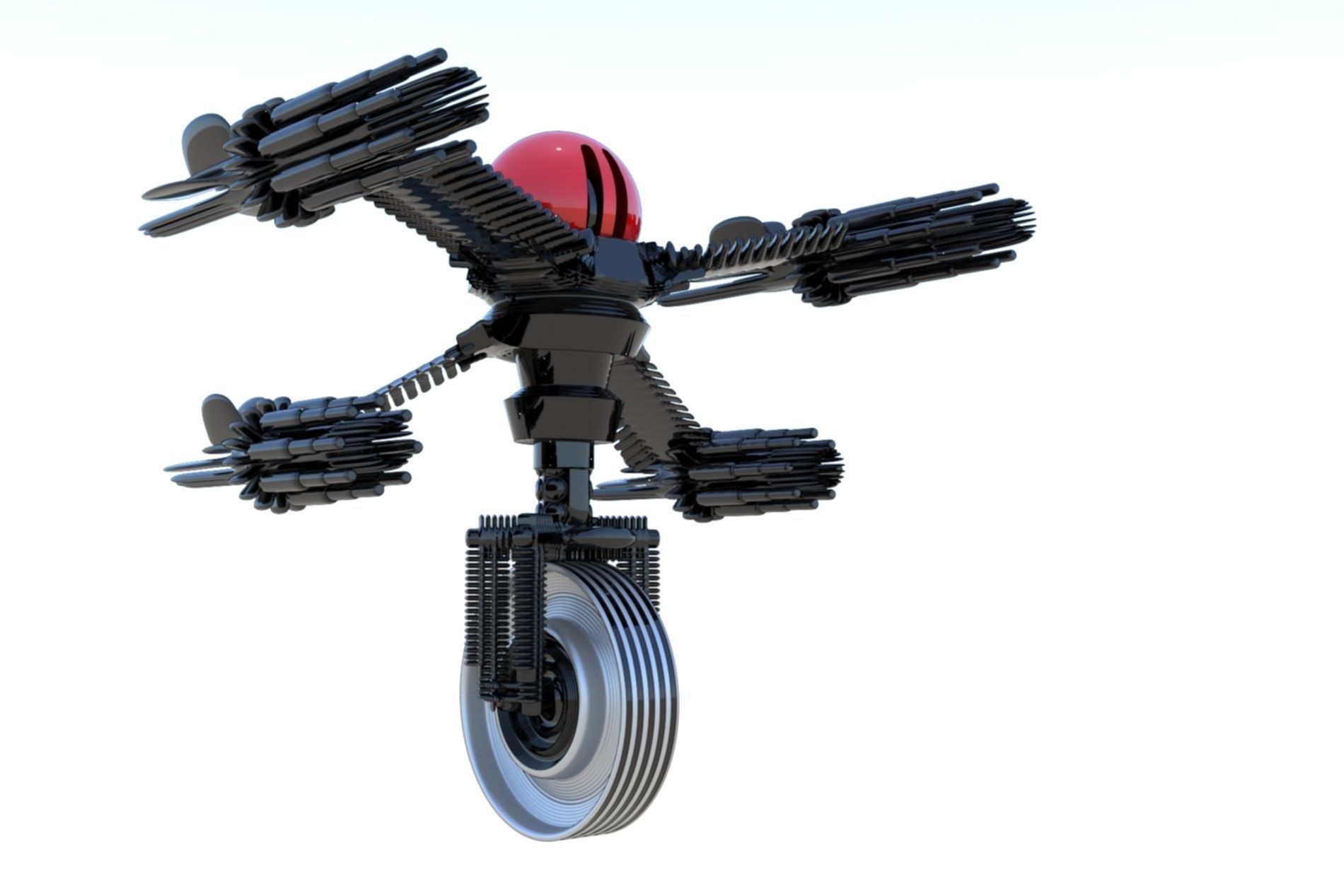 3D model Robot Cyborg Racer SciFI Game Character VR / AR / low-poly ...