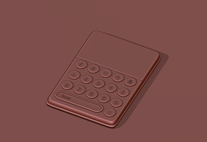modern calculator 3D model | CGTrader