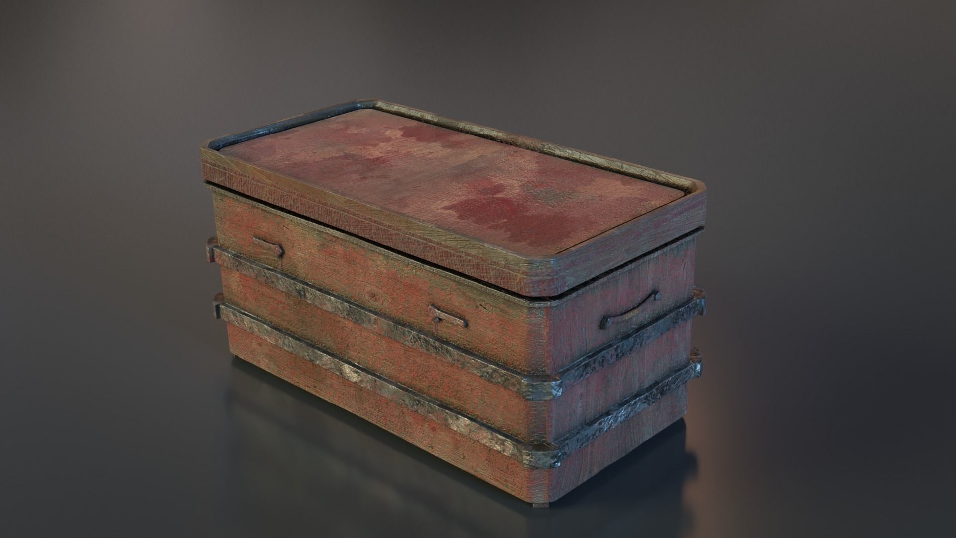 Old worn chests 3D model | CGTrader