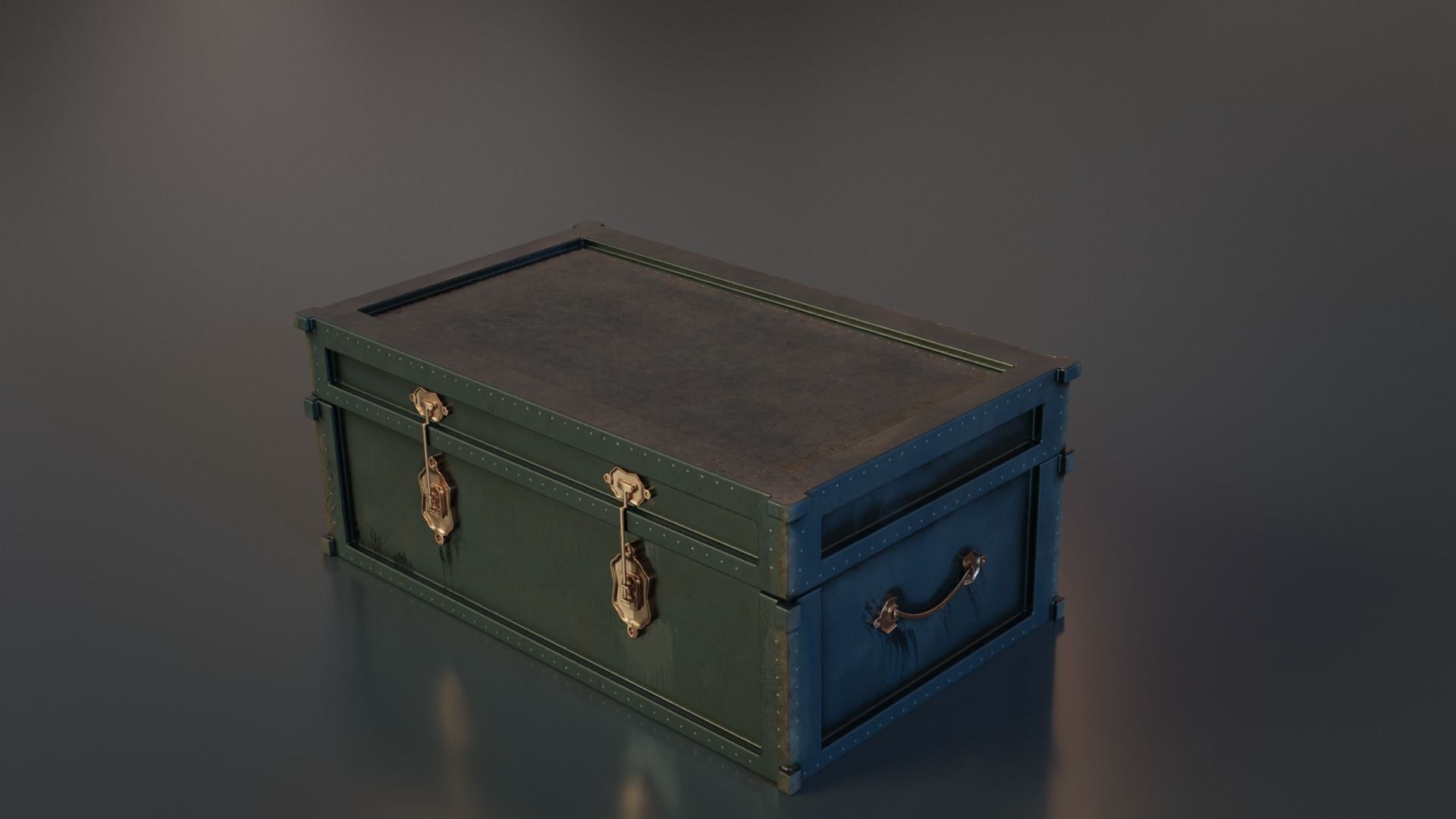 Old worn chests 3D model | CGTrader