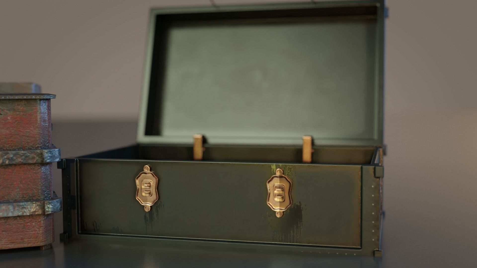 Old worn chests 3D model | CGTrader