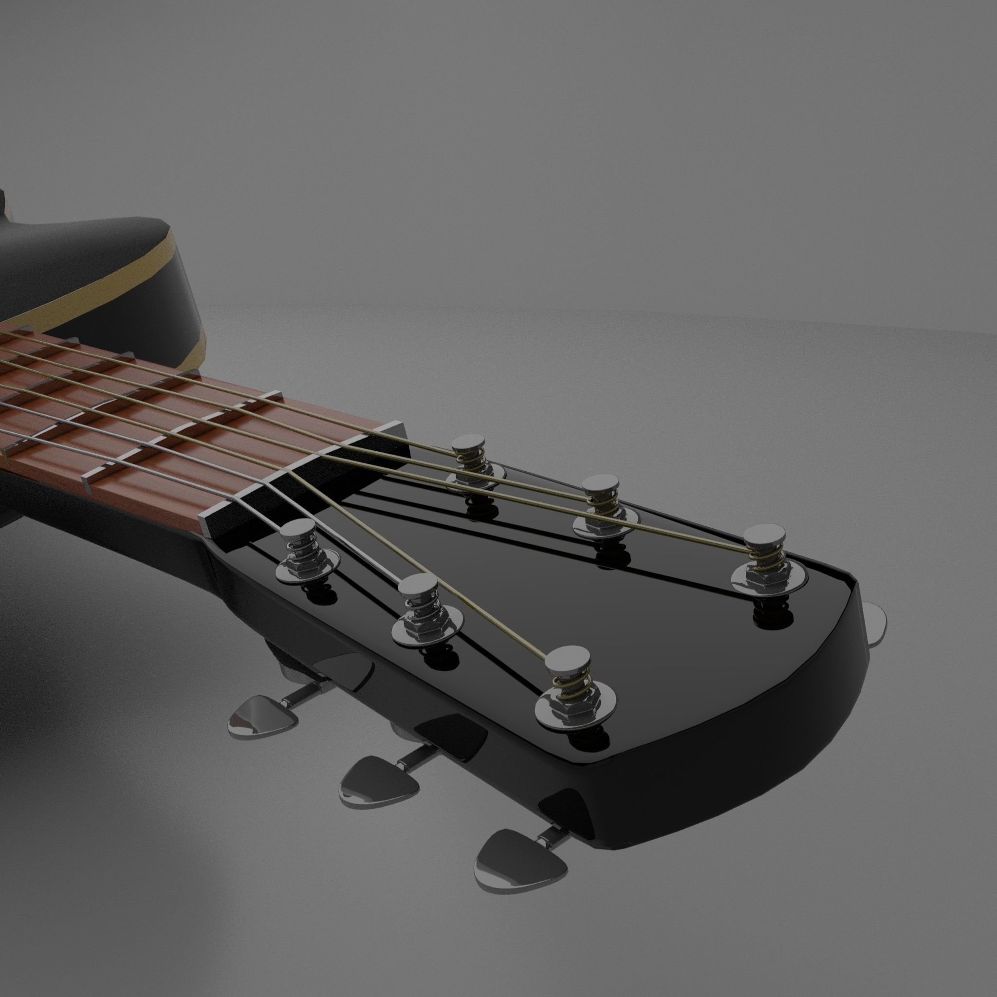 guitar 3d modeling free 3D model | CGTrader