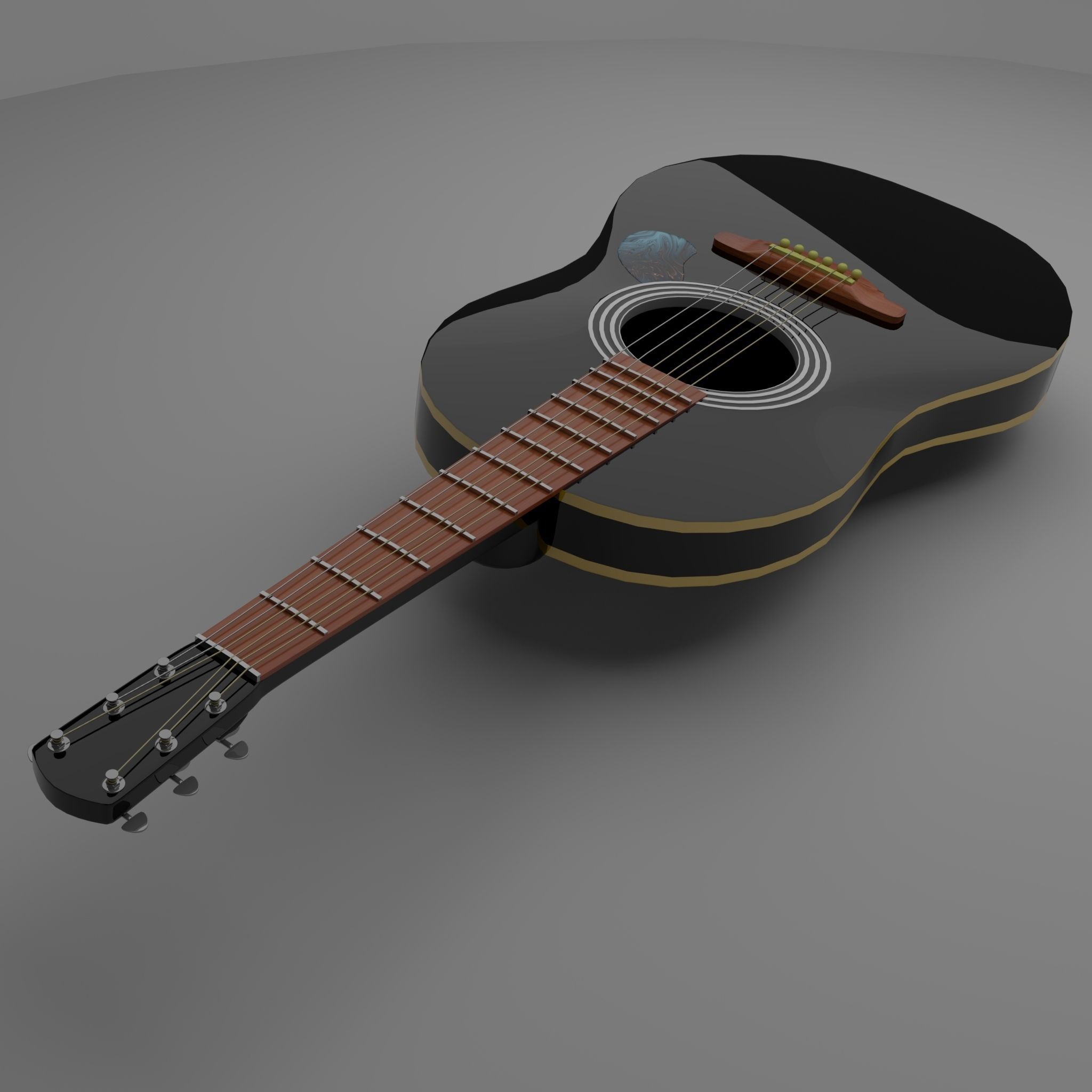 guitar 3d modeling free 3D model | CGTrader