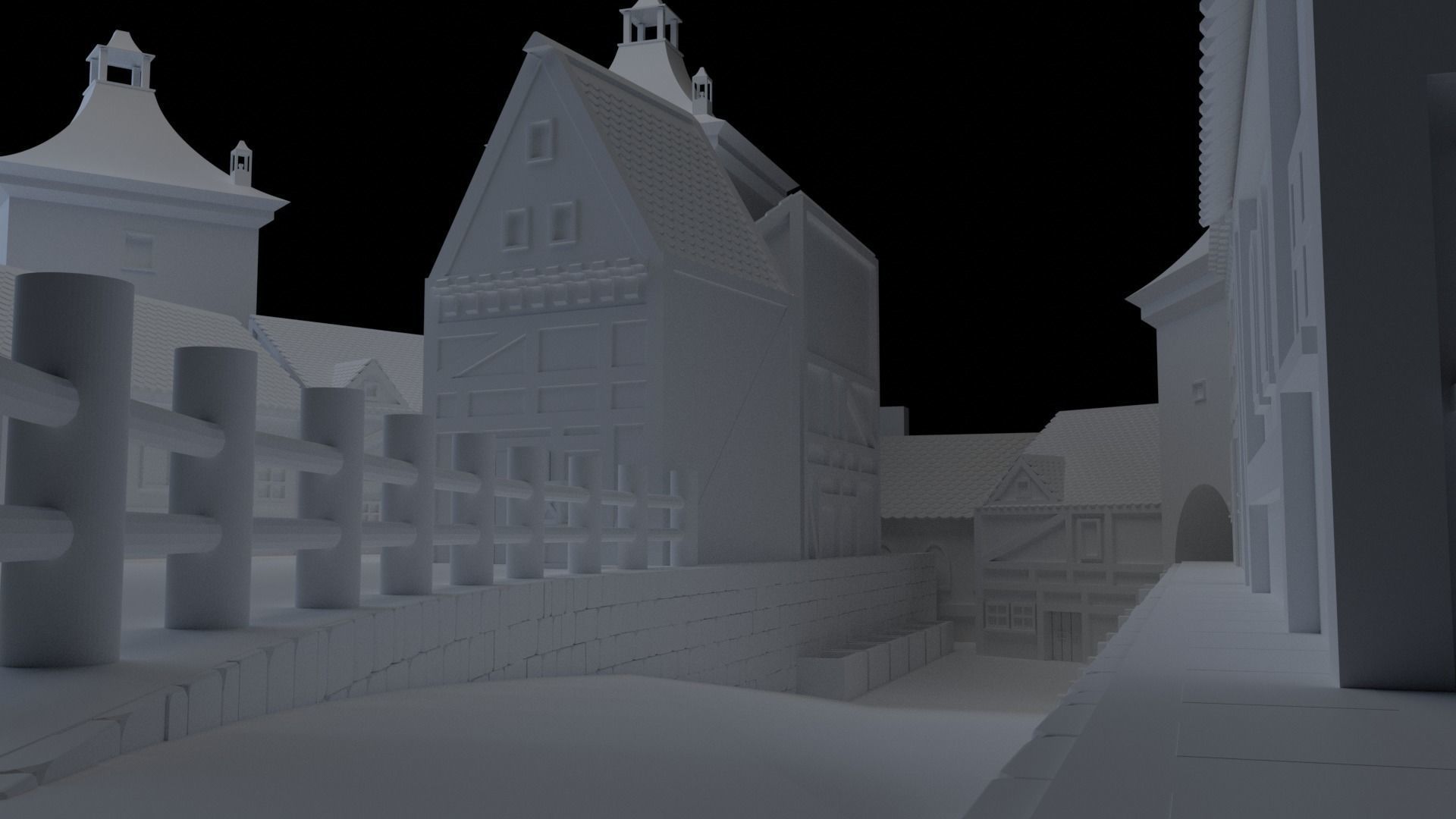 Medieval era scene 3D model | CGTrader
