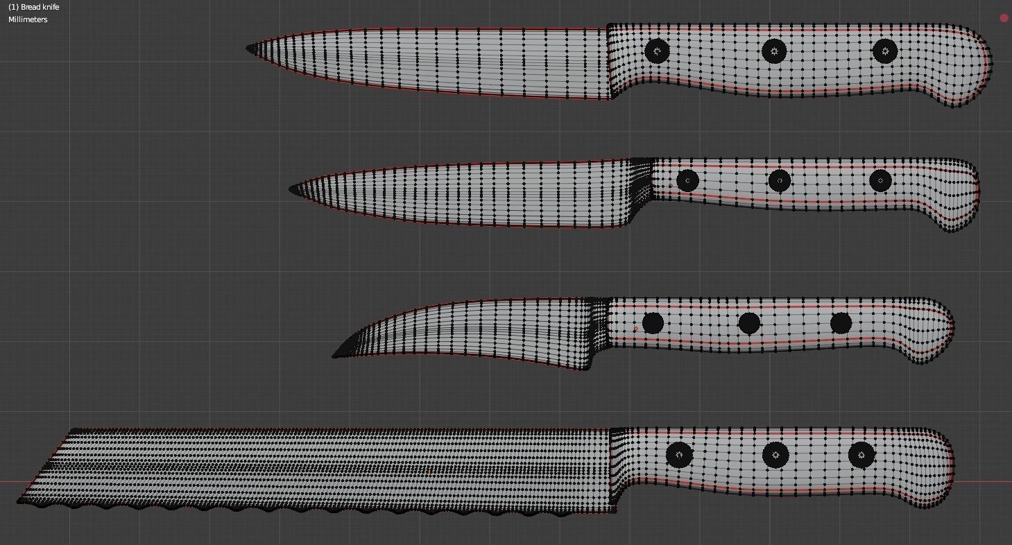 Kitchen Knife Collection free 3D model | CGTrader