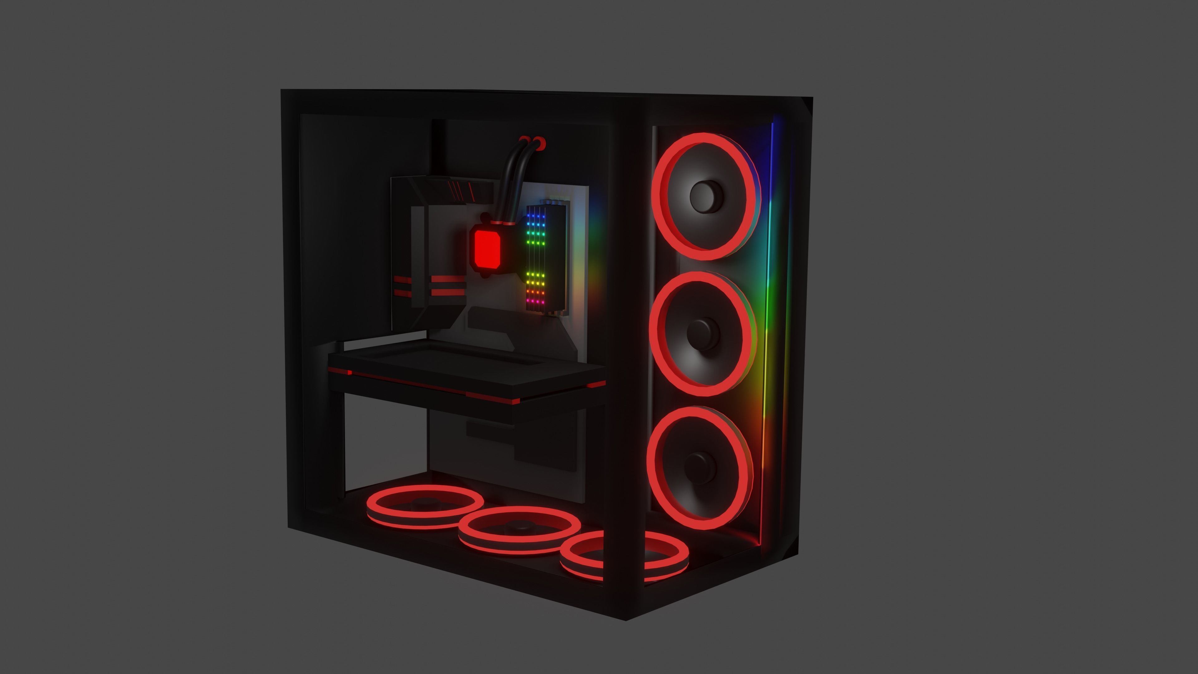 Gaming Pc Cool Rgb 3D model | CGTrader