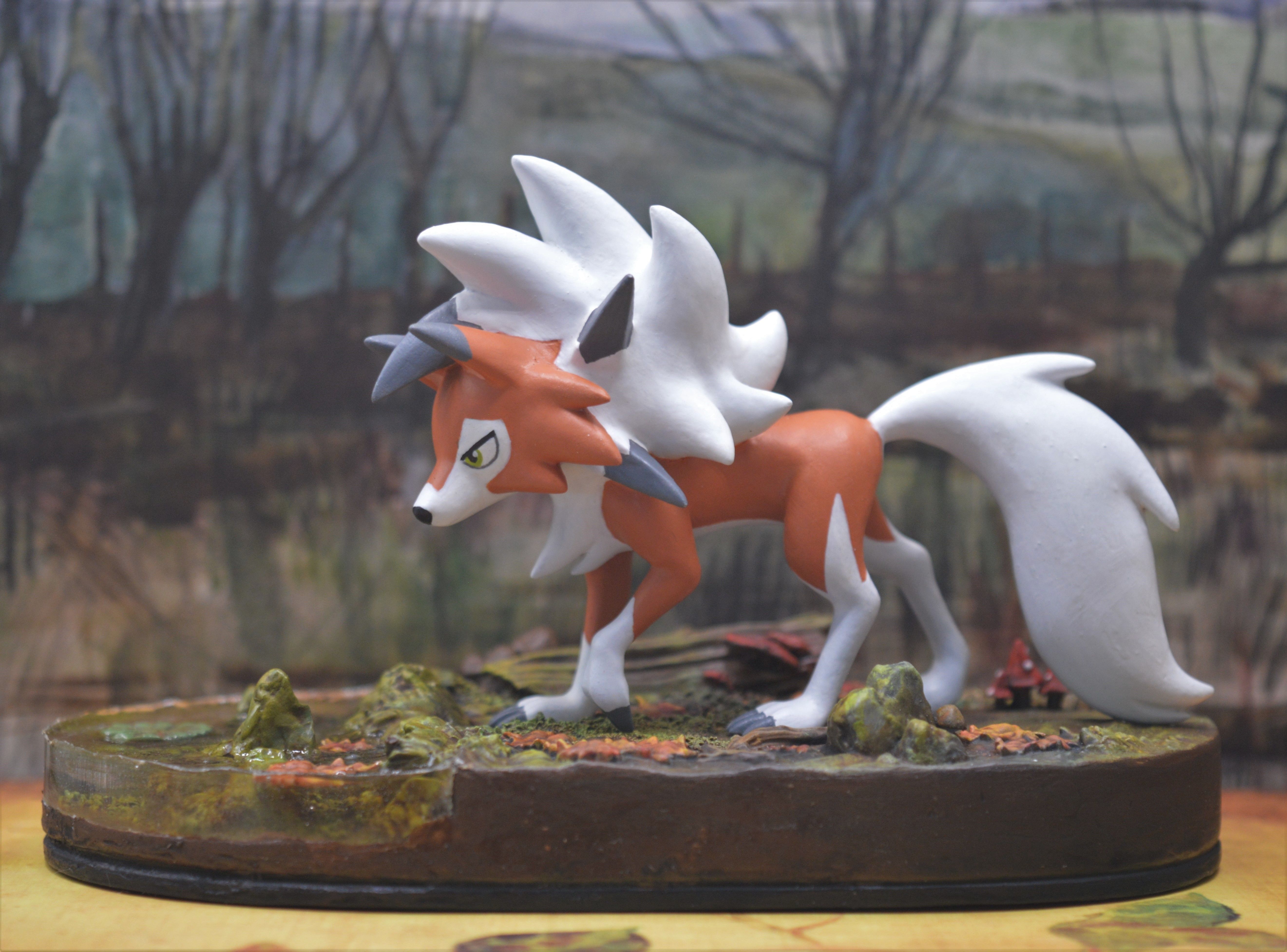 Dusk Lycanroc Diorama - 3D model -STL 3D model | CGTrader