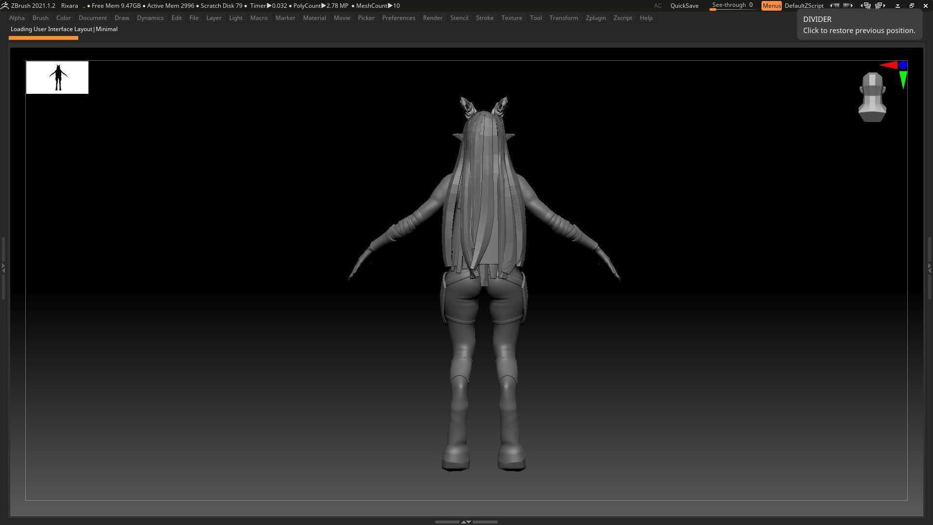 Demon Hunter - High Poly Model Base Mesh free 3D model | CGTrader