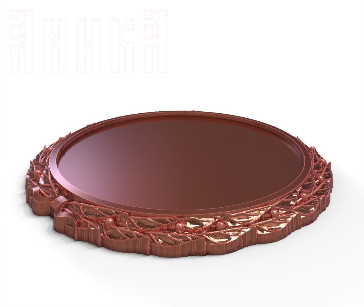 Base for a badge with a wreath 3D model 3D printable | CGTrader