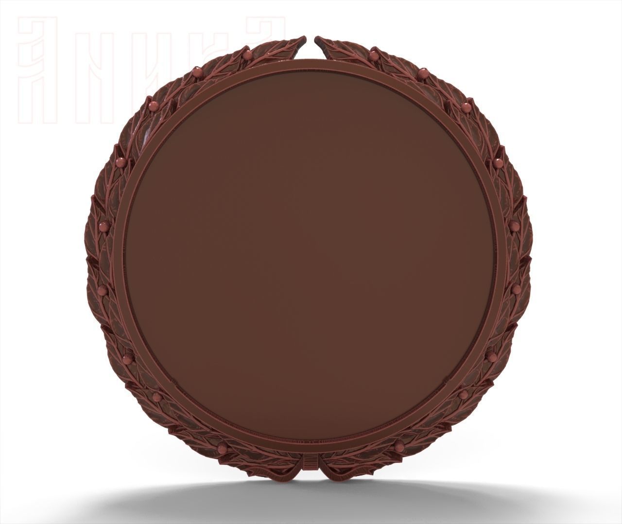 Base for a badge with a wreath 3D model 3D printable | CGTrader