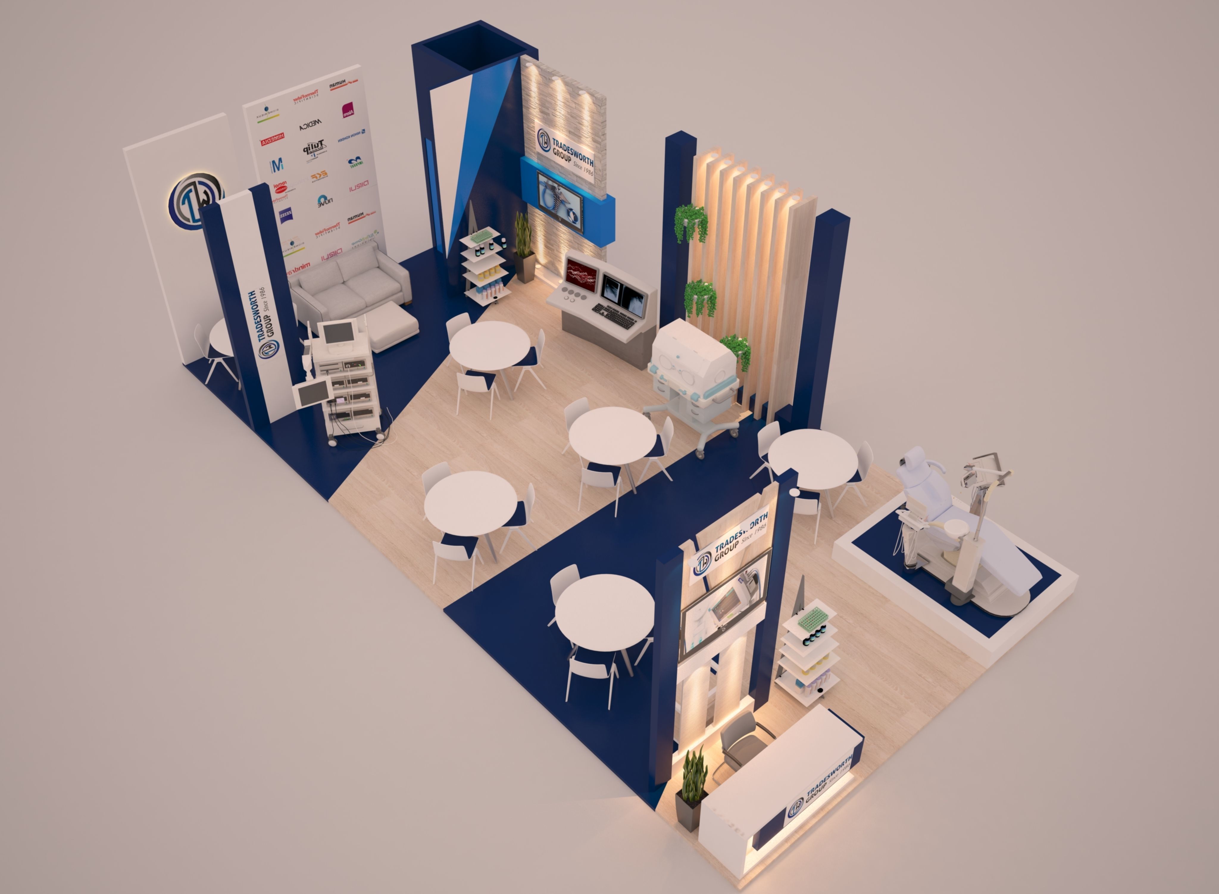 Medical And Pharmaceutical Exhibition Stall 3D model | CGTrader