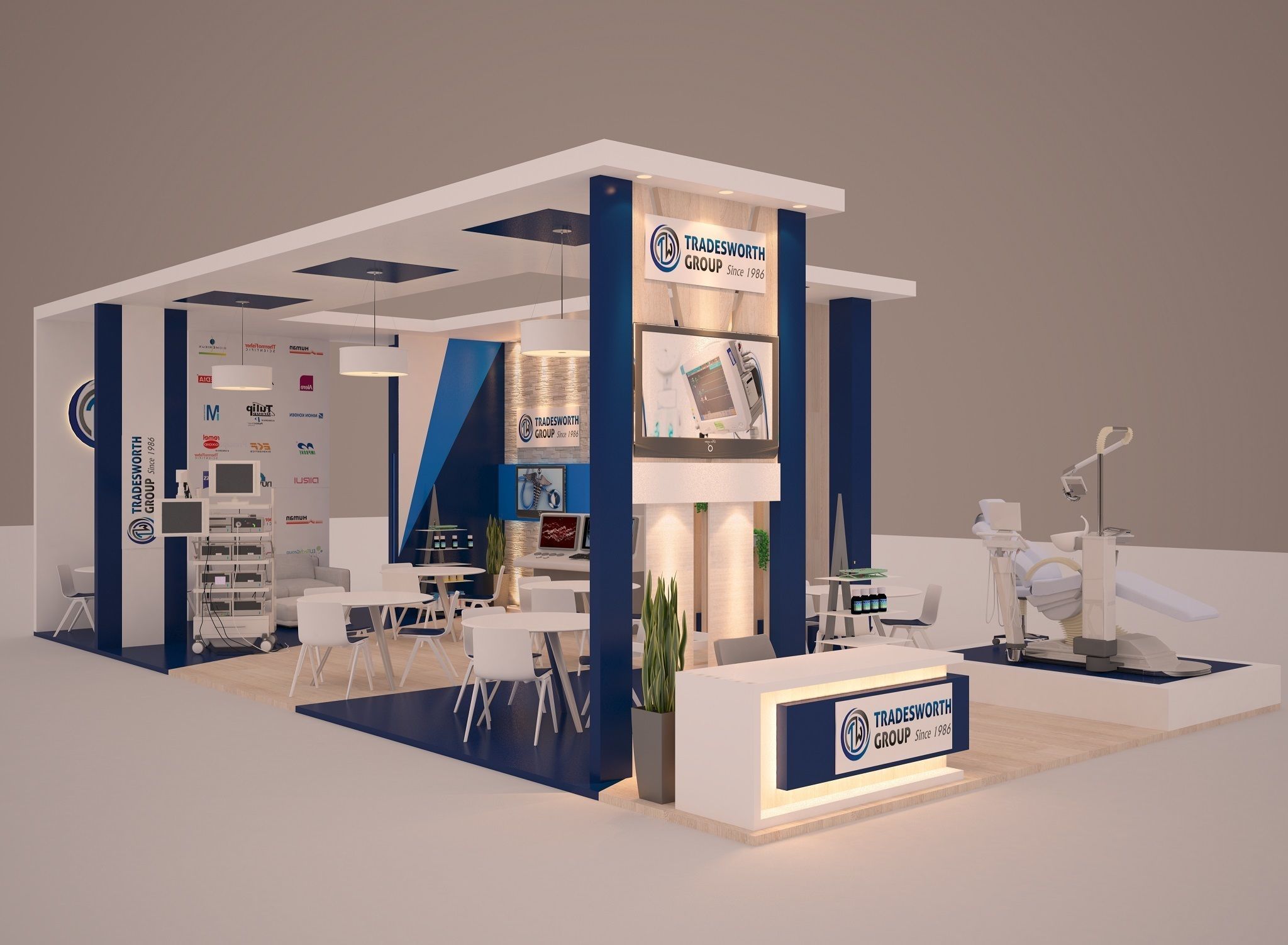 Medical And Pharmaceutical Exhibition Stall 3D model | CGTrader