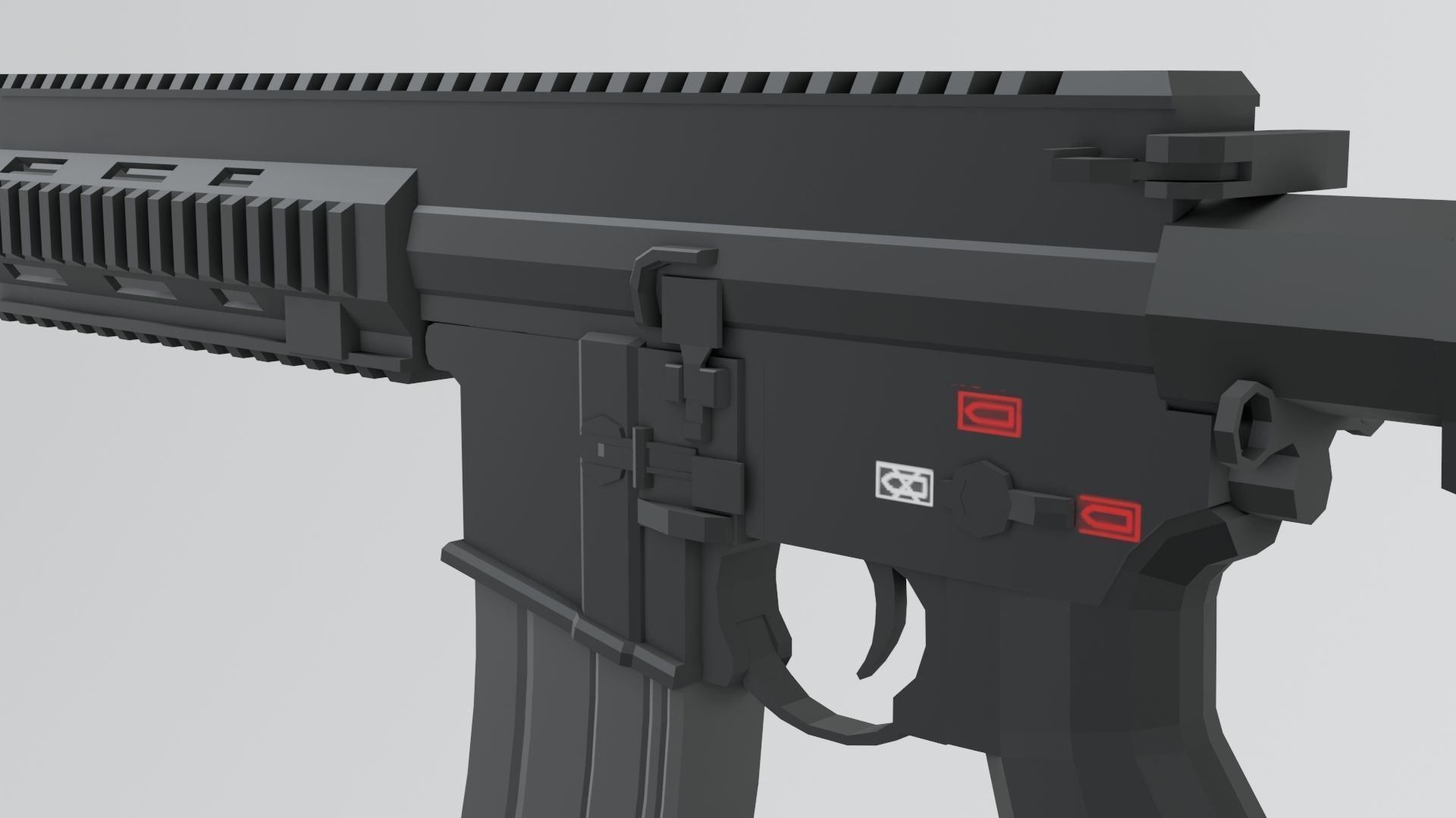 3D model HK416 low poly ar - rifle VR / AR / low-poly | CGTrader