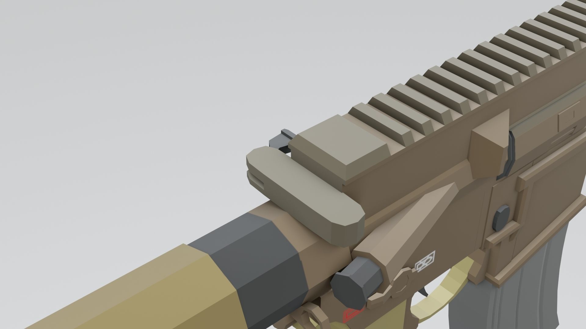 3D model HK416 low poly ar - rifle VR / AR / low-poly | CGTrader
