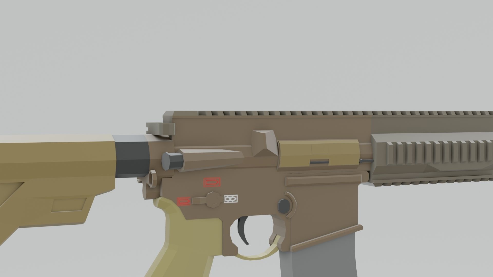 3D model HK417 low poly ar - rifle VR / AR / low-poly | CGTrader