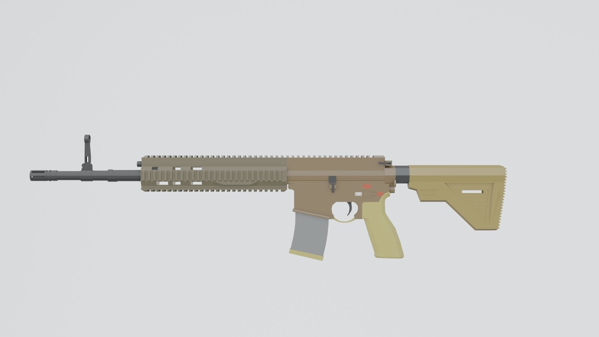 3D model HK417 low poly ar - rifle VR / AR / low-poly | CGTrader